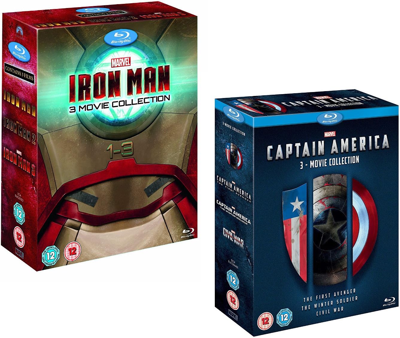Iron Man 1-3 (Complete Collection Box-Set) - Captain America 1-3 ...
