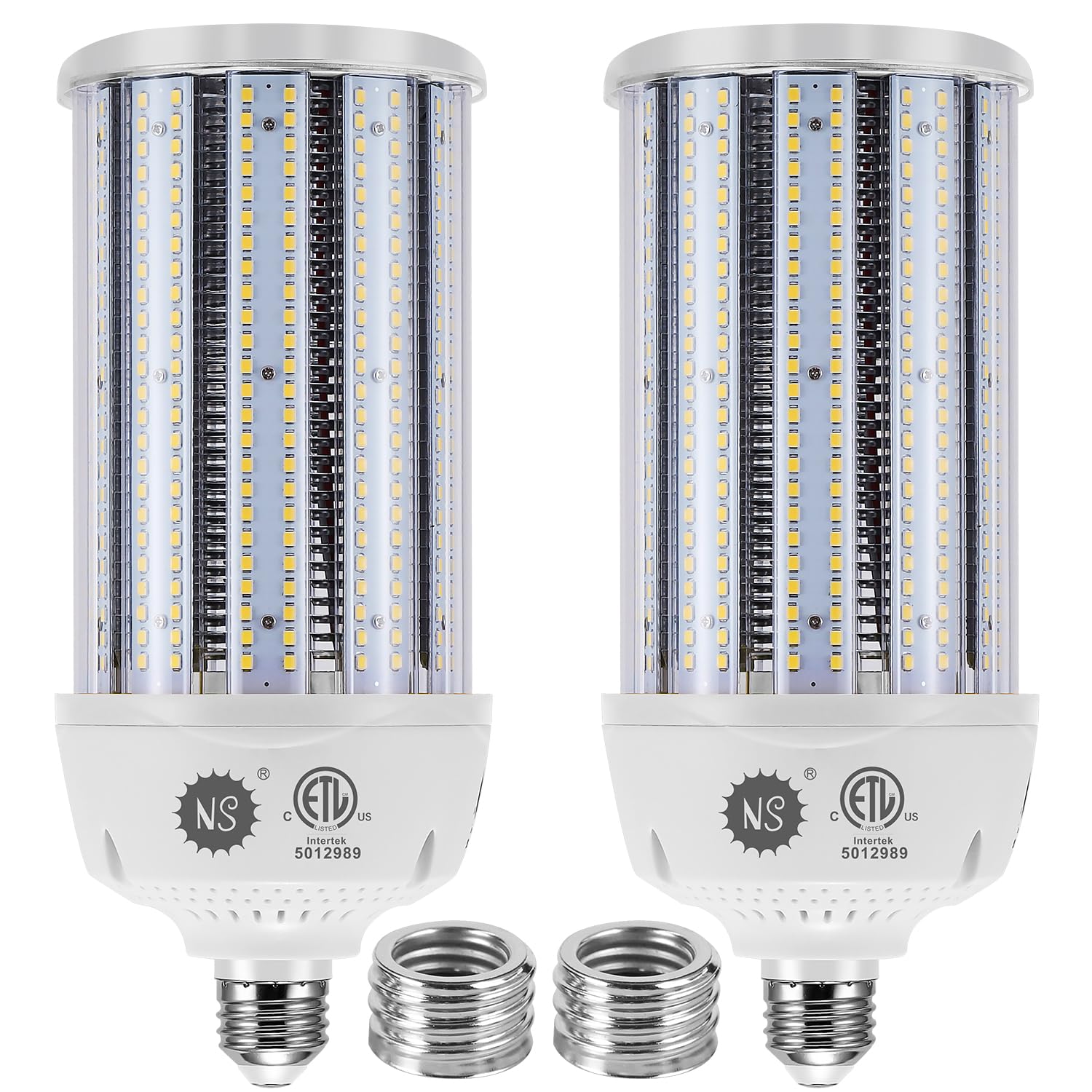NS 2-Pack 120W LED Corn Bulbs,5000K,AC110-277V,18000lm,E26/E39 Base,LED ...