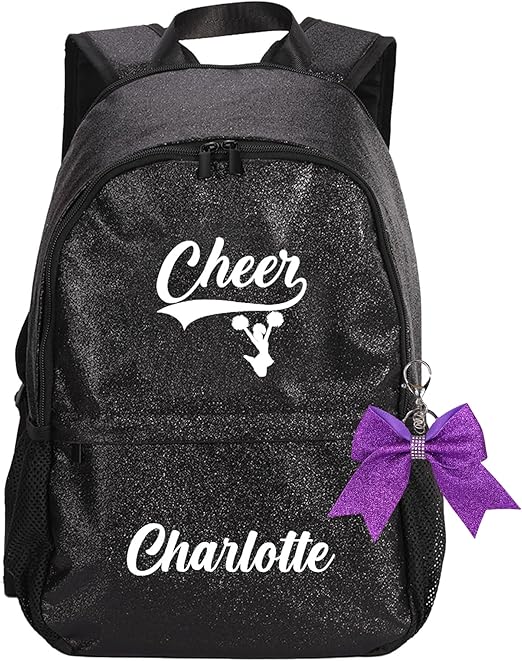 Amazon.com | Wowotudiy Custom Glitter Cheer Bag Backpack for ...