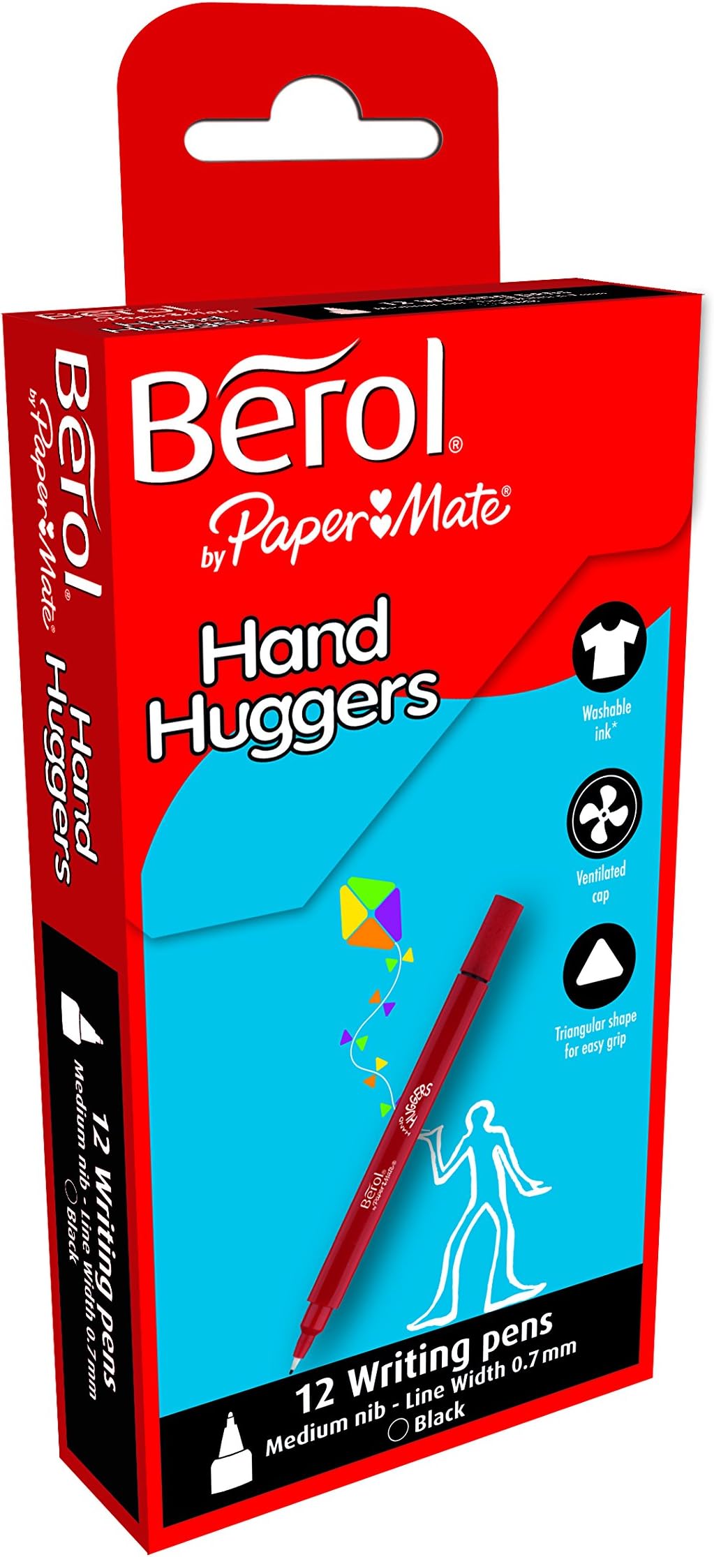 Berol Handwriting Pen Stick - 6 Black : Amazon.co.uk: Stationery ...