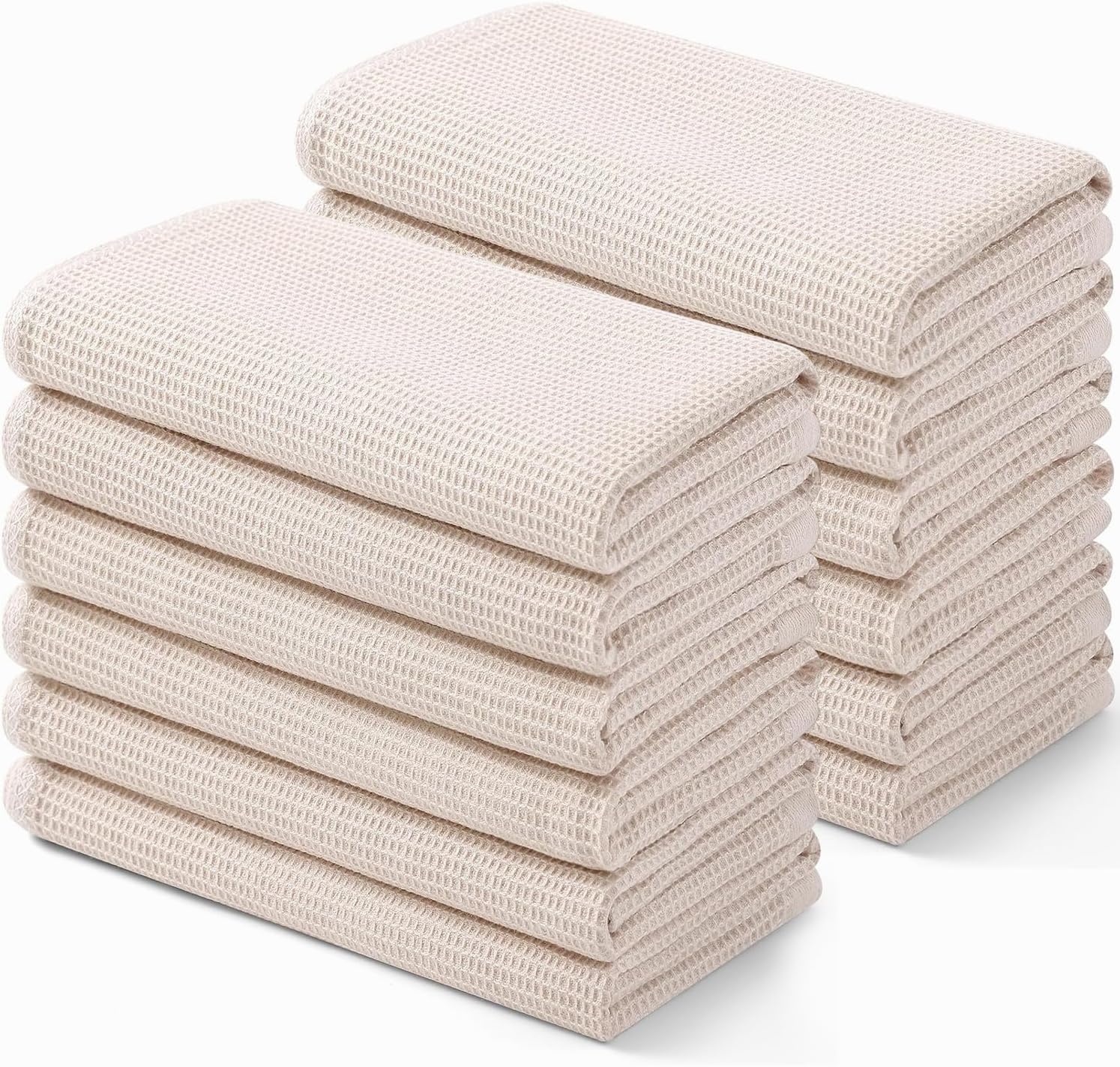 Amazon.com: Homaxy 100% Cotton Waffle Weave Kitchen Towels - 12 Pack ...