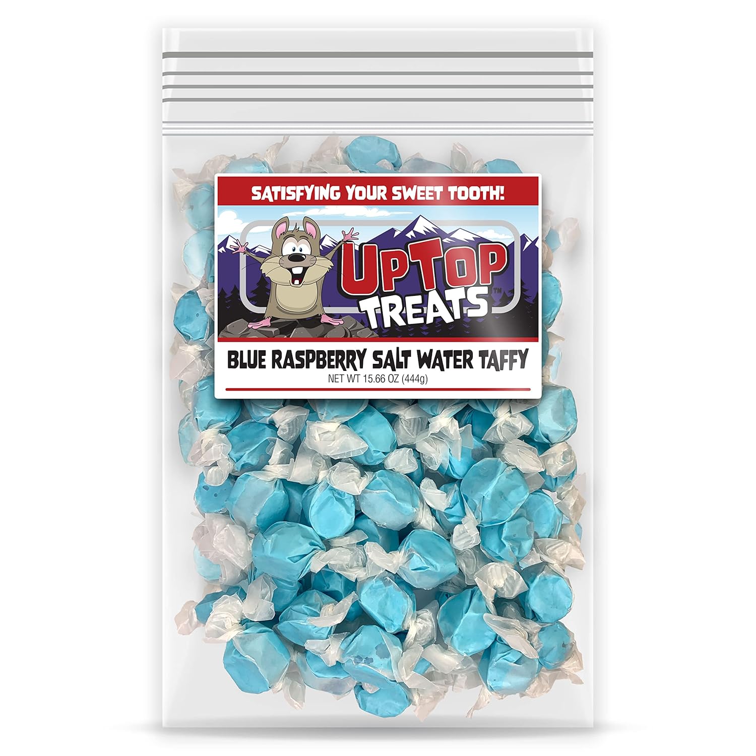 Amazon.com : Blue Raspberry Salt Water Taffy | 1 LB of Gourmet Old ...