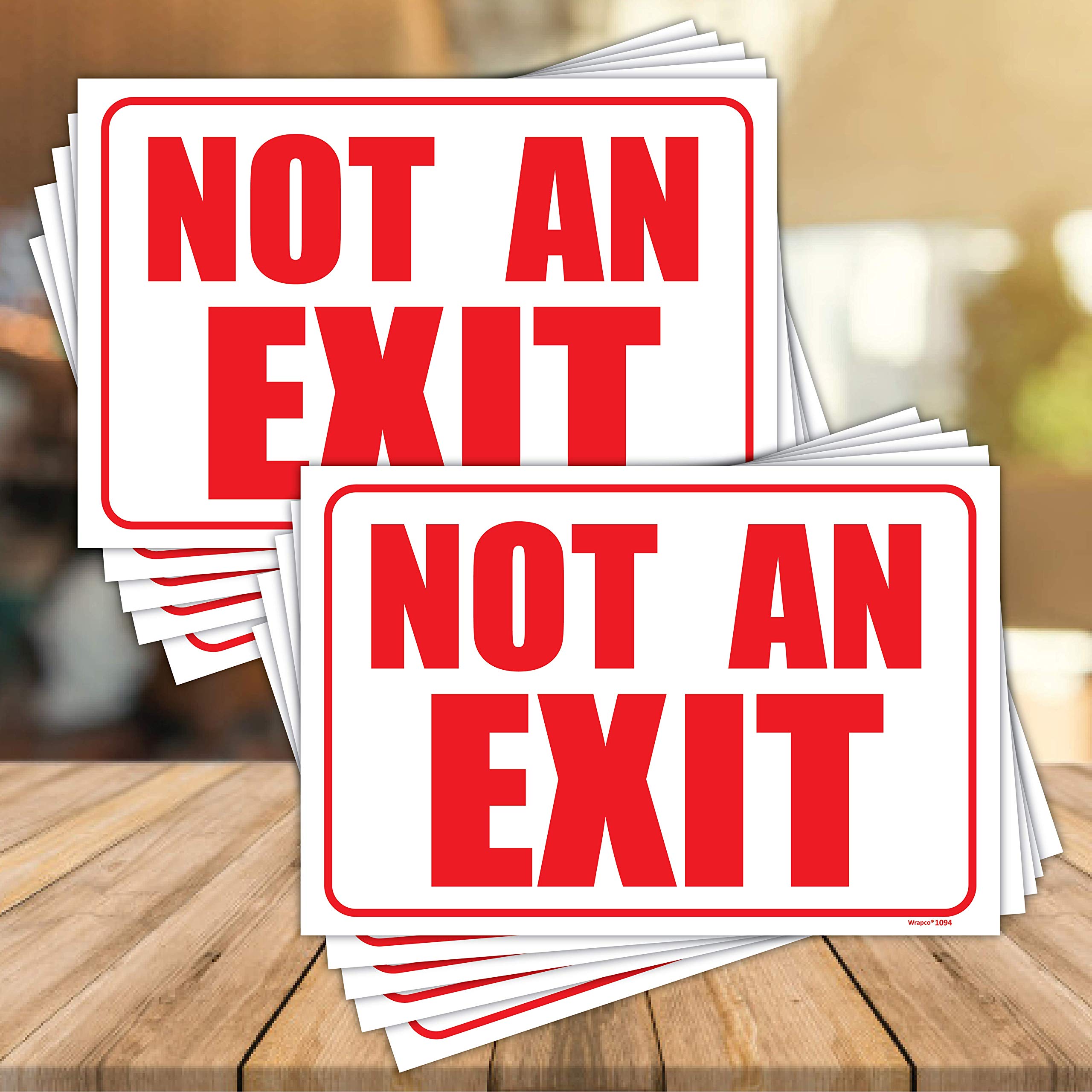 Snapklik.com : (10 Pack) Not An Exit Signs For Business 10"x7" Self ...