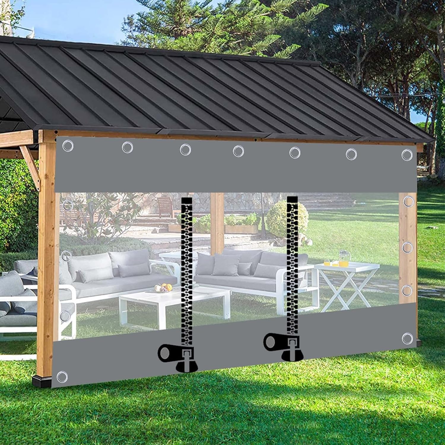 Amazon.com: Clear Waterproof Tarp Curtains,Pvc Outdoor Pergola Porch ...