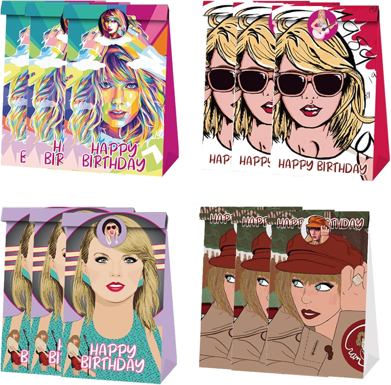 Amazon.com: Mucodrup 12 Pack TS Singer Party Favor Gift Candy Bags ...