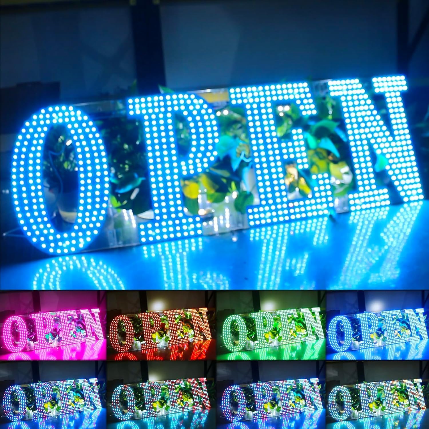 Snapklik.com : LemonNova RGB 30"x10" Large LED Open Signs For Business ...