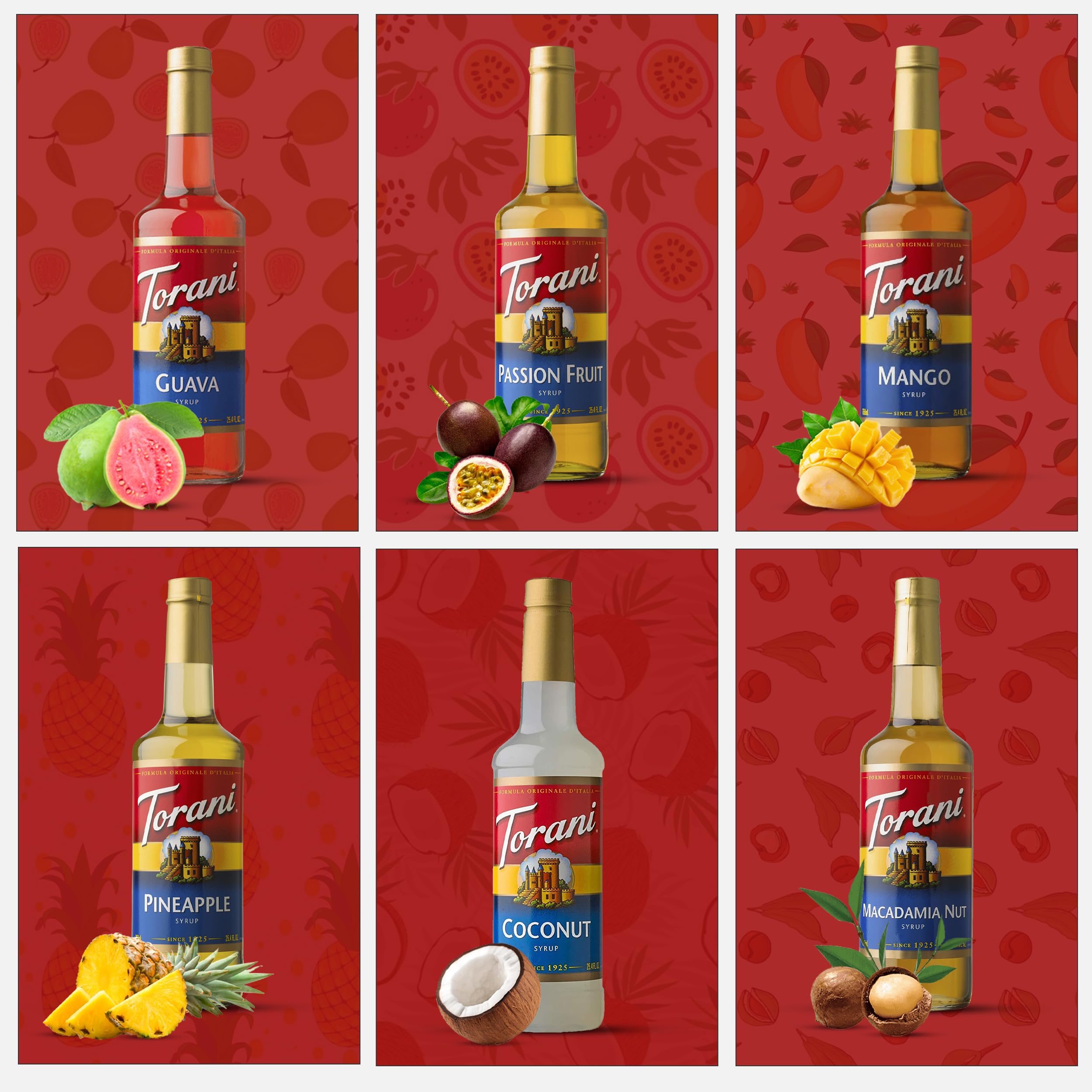 Snapklik.com : Torani Summer Variety Syrup 6 Pack - Macadamia Nut ...