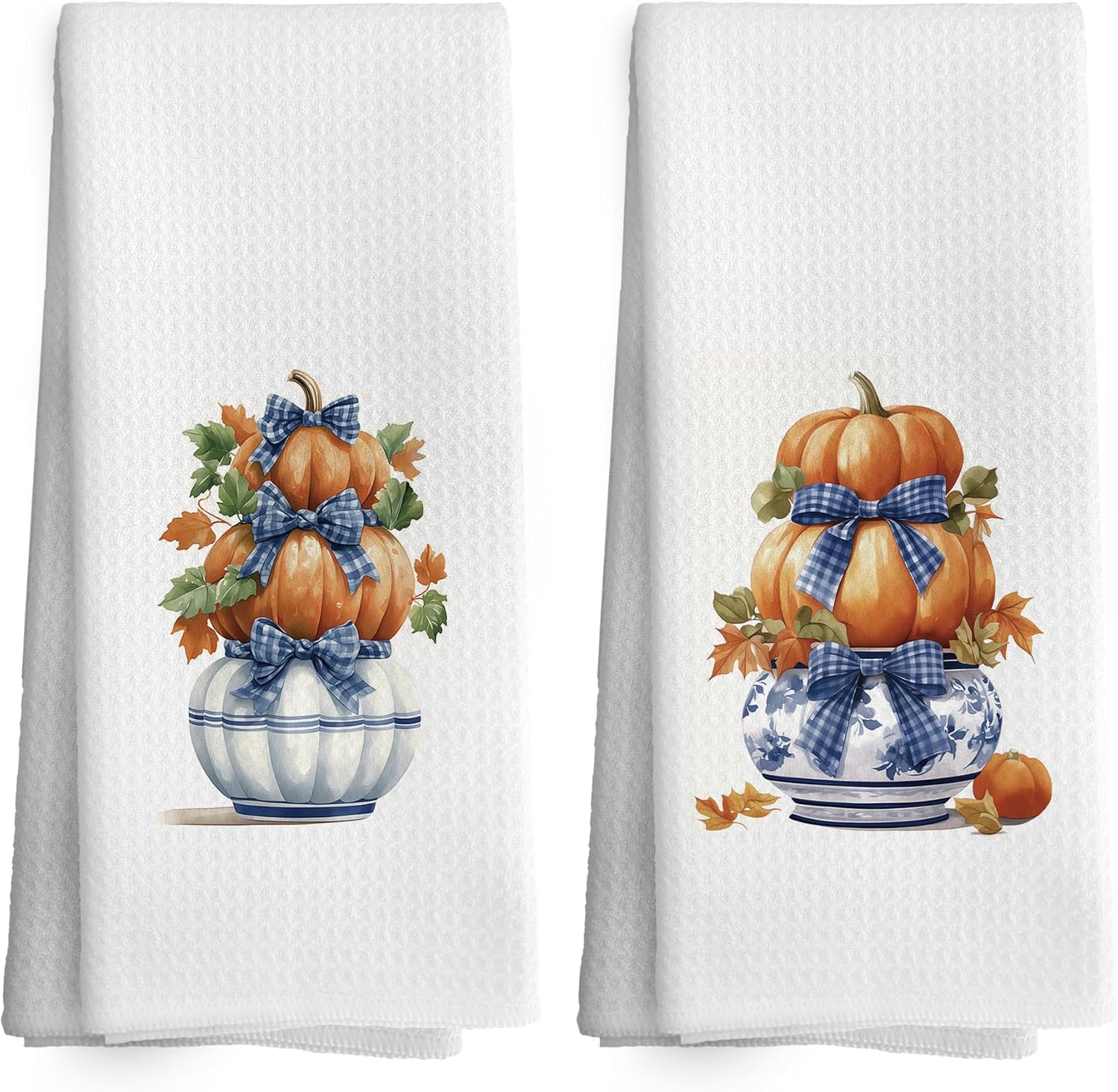 Amazon.com: TAEDIN Chinoiserie Fall Pumpkin Kitchen Towels Dish Towel ...