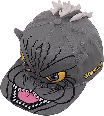 Amazon.com: Godzilla 3D Flat Brim Baseball Cap, Adjustable Snapback Hat ...