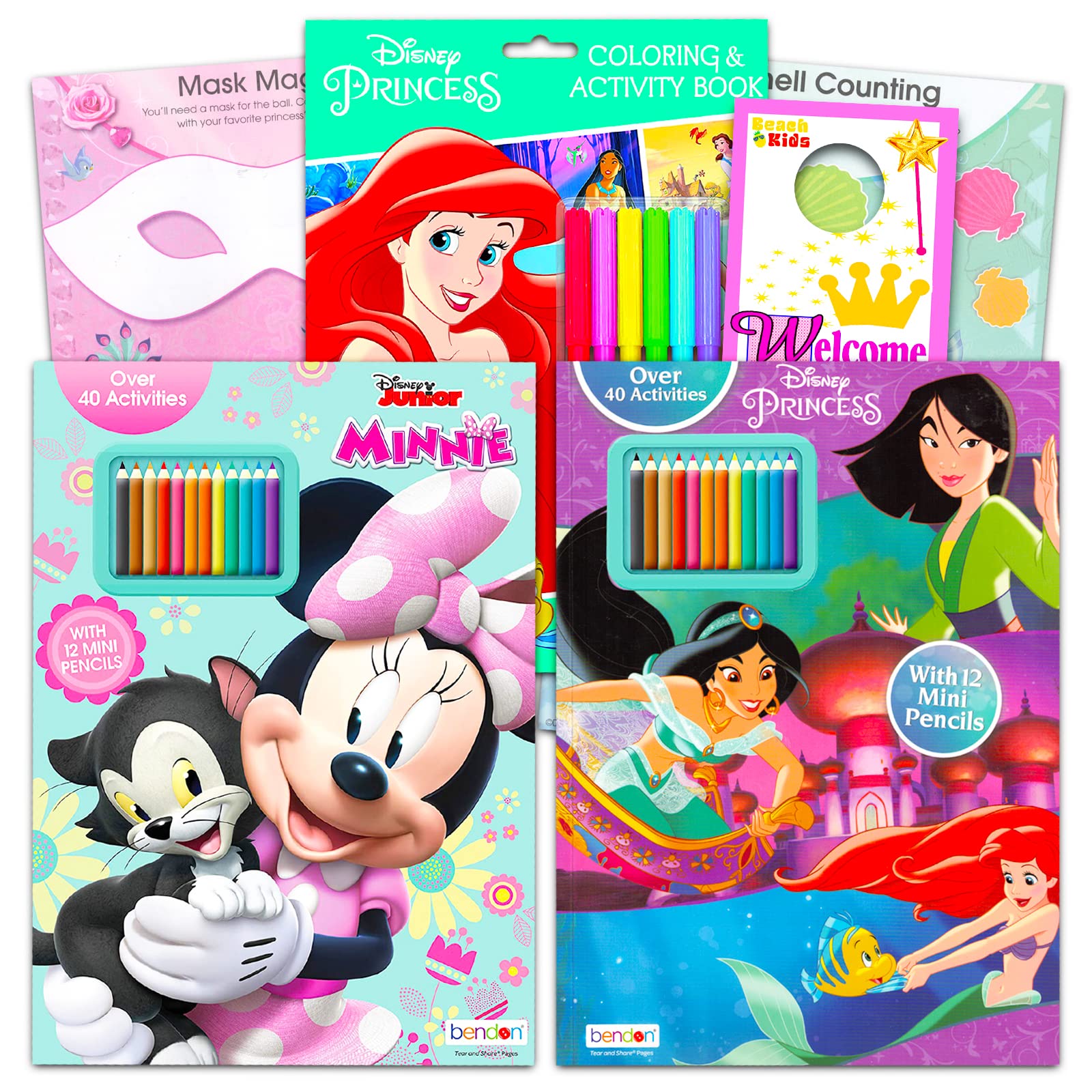 Disney Coloring Book Set for Kids, Girls - Bundle with 3 Disney ...