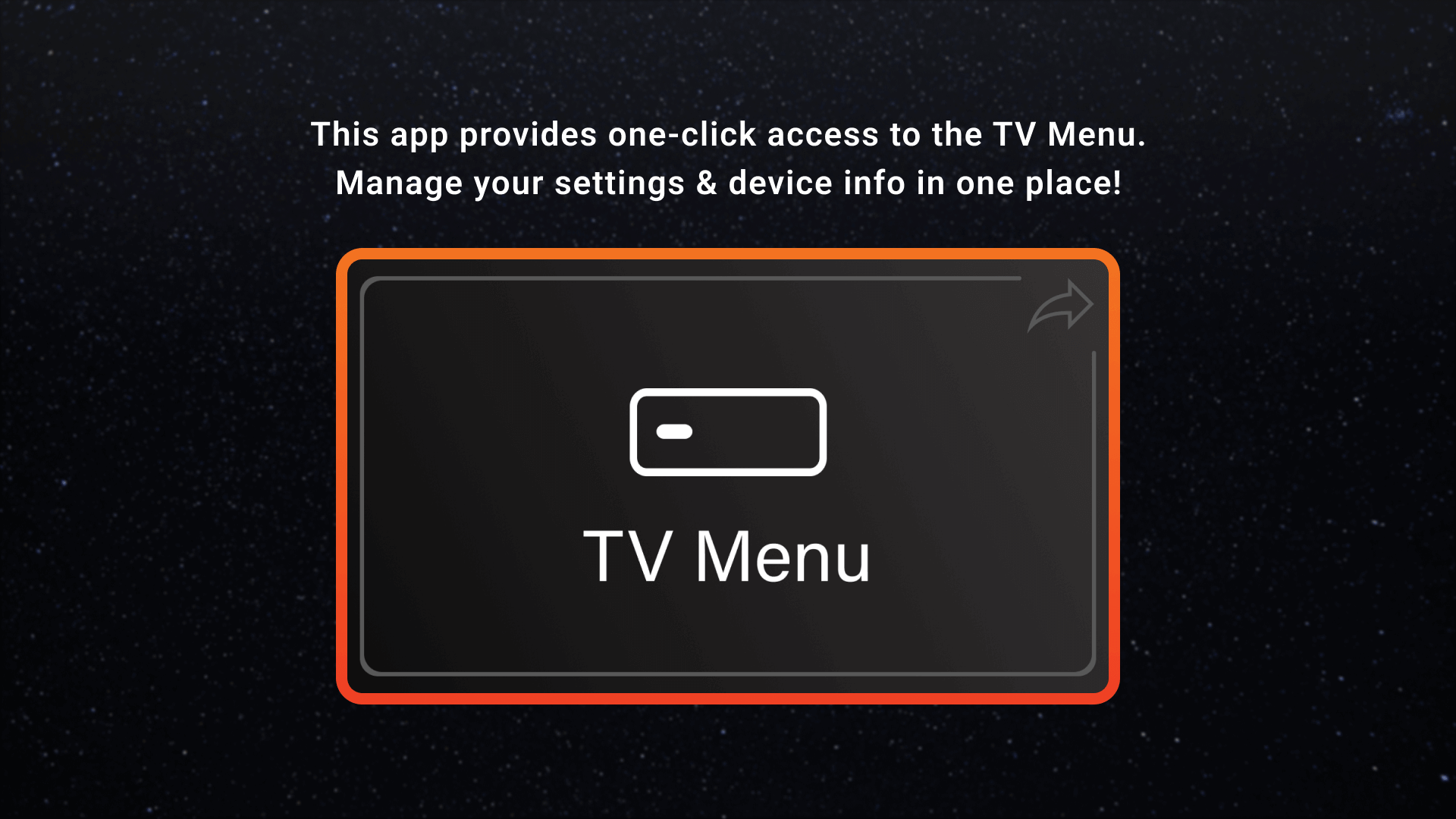 TV Menu - Quick Access to TV Settings (Shortcut App) - App on Amazon ...