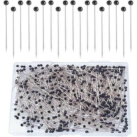 Amazon.com: Sunenlyst Sewing Pins, 500 Pcs Straight Pins Ball Glass ...