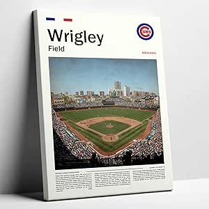 Amazon.com: WrigleyField Stadium Poster (L30 xW20 Wrapped Canvas ...