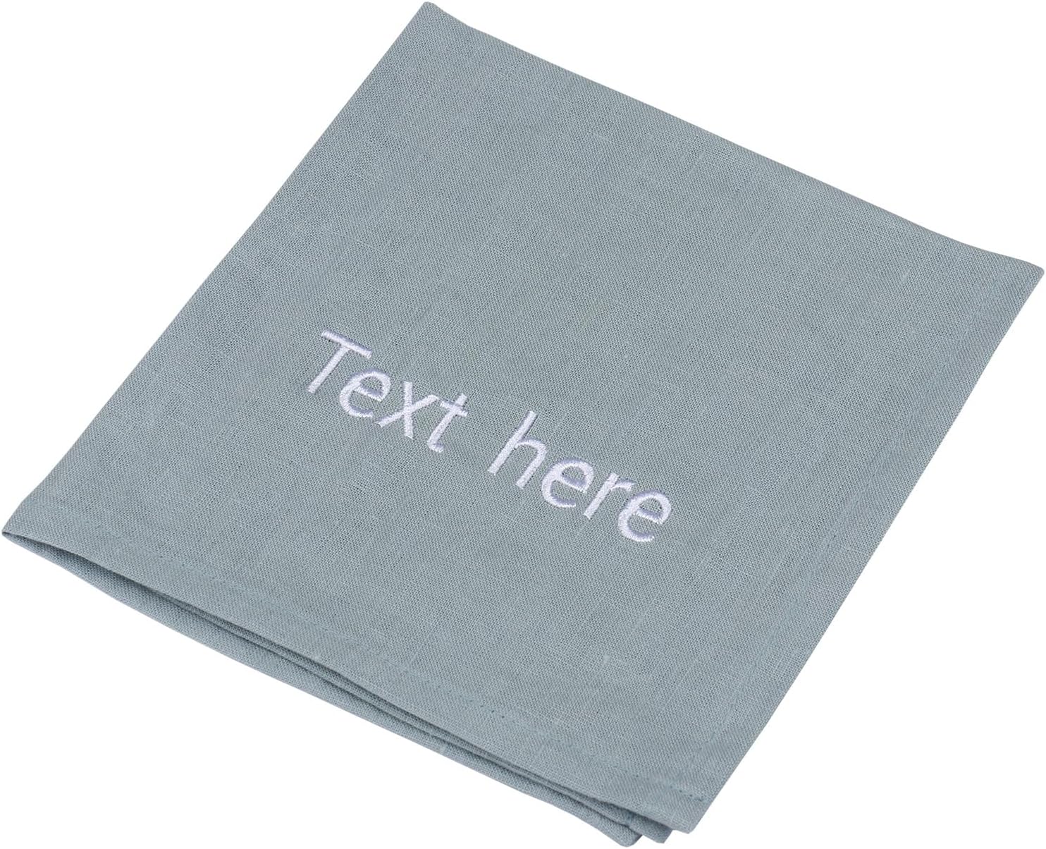 Bnesi Custom Monogrammed Linen Handkerchief Customized Hanky for Men ...