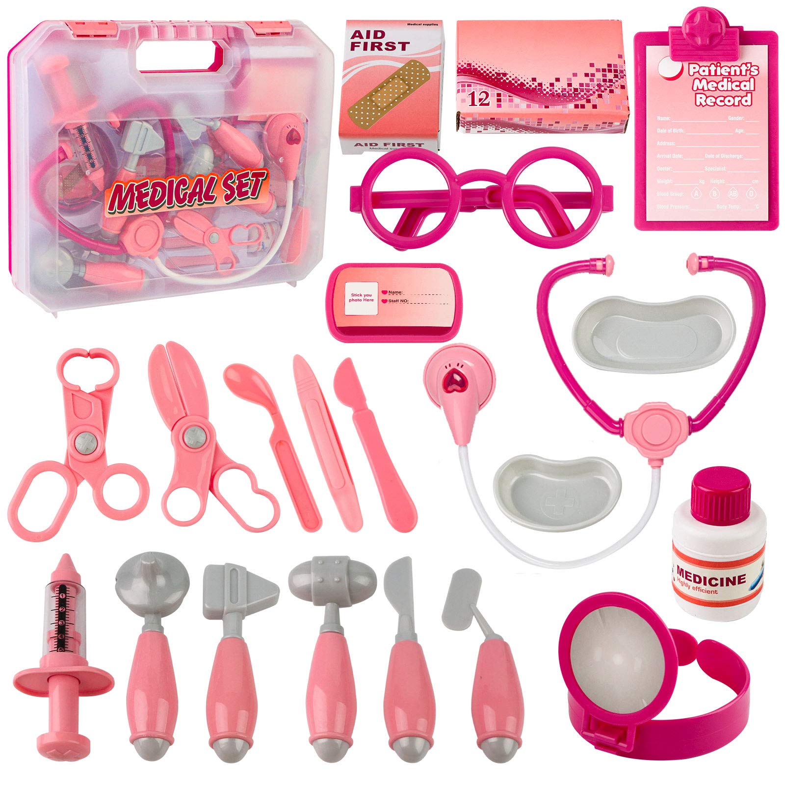 Buy 3 otters Doctor Kit for Kids, 22PCS Play Doctor Set for Kids with ...