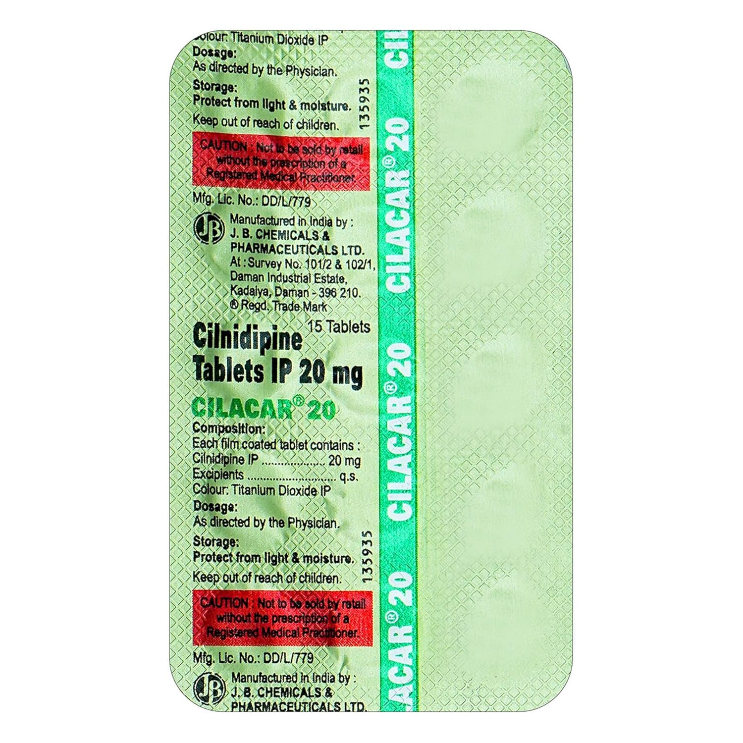 Cilacar 20 - Strip of 15 Tablets : Amazon.in: Health & Personal Care