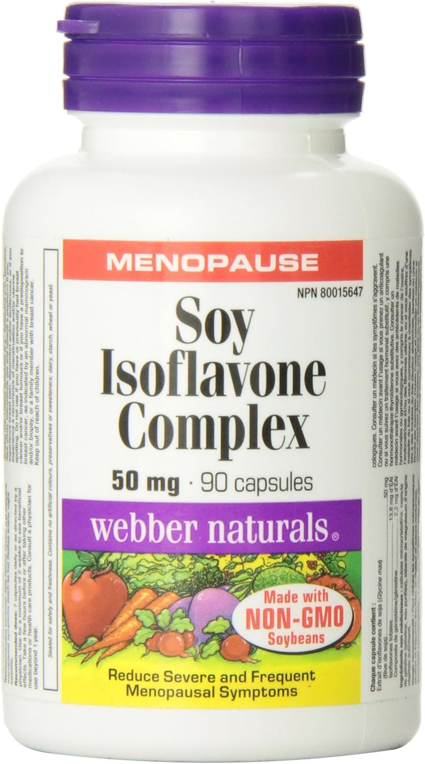 Webber Naturals Soy Isoflavone Complex, Non-Gmo, 50 Mg, 90-Count ...