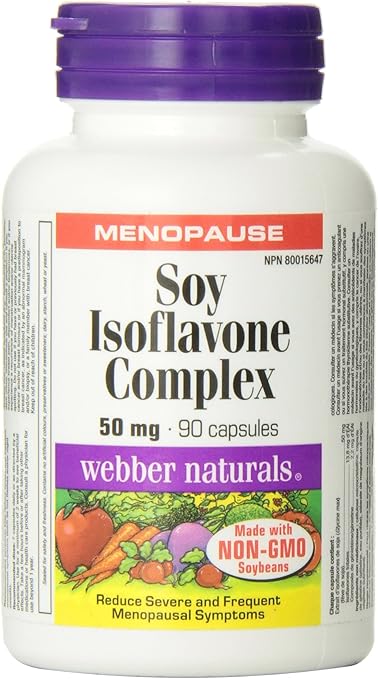 Webber Naturals Soy Isoflavone Complex, Non-Gmo, 50 Mg, 90-Count ...