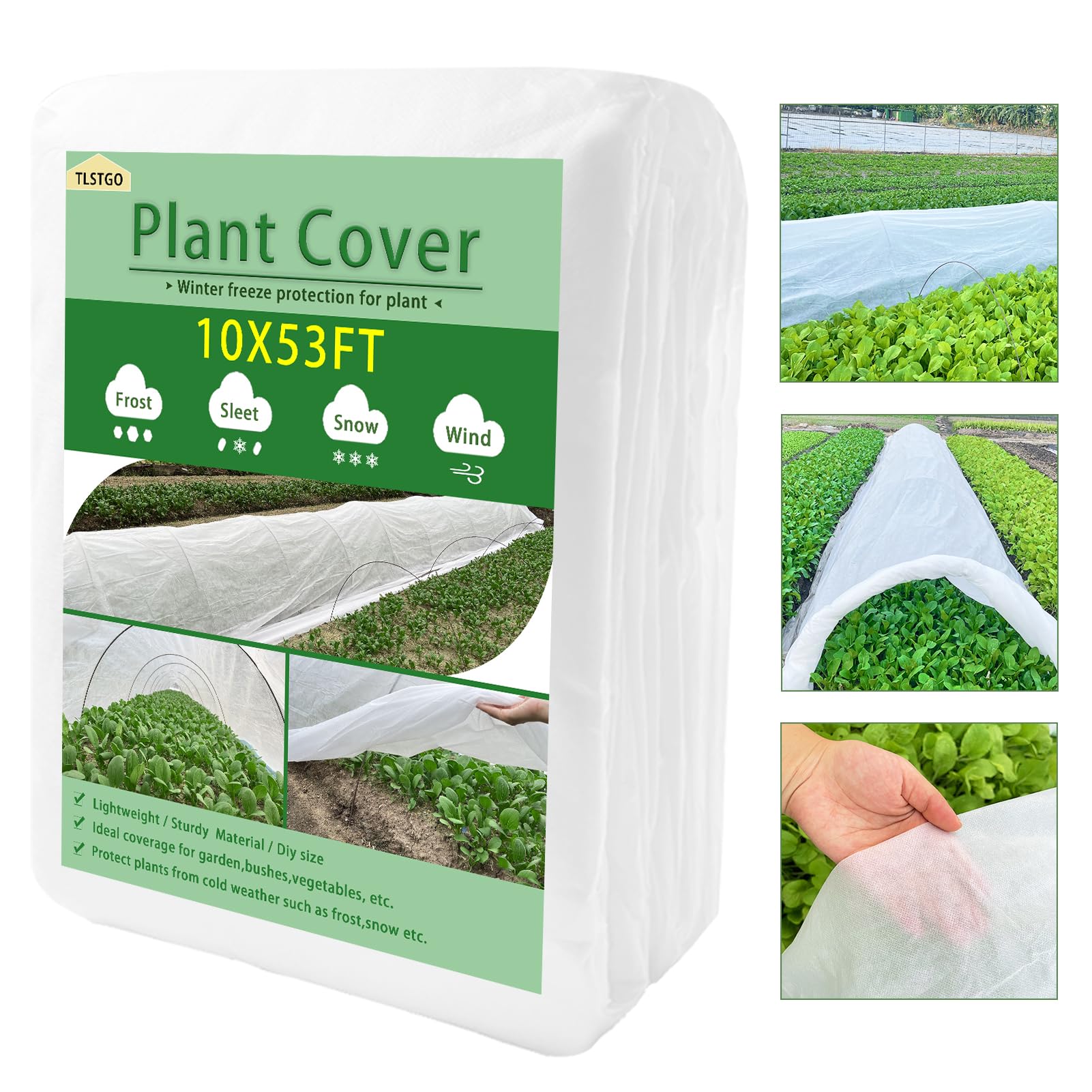 Amazon.com : TLSTGO Garden Covers Freeze Protection,10X53Ft Large Frost ...