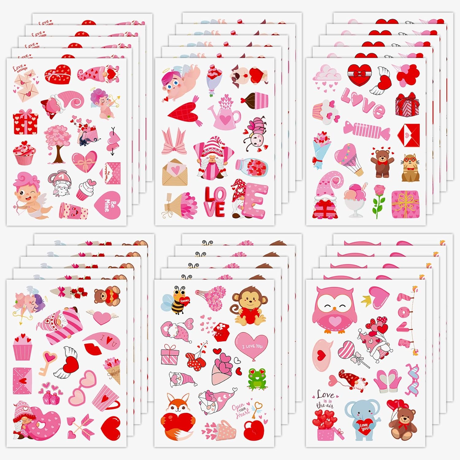 Amazon.com: BAYLAY Valentines Stickers for Kids - 30 Sheets Love & I ...