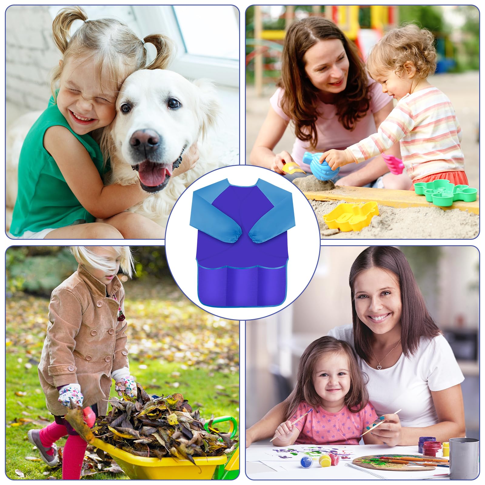 Snapklik.com : Kids Art Smock, Smocks For Kids Waterproof Long Sleeve ...