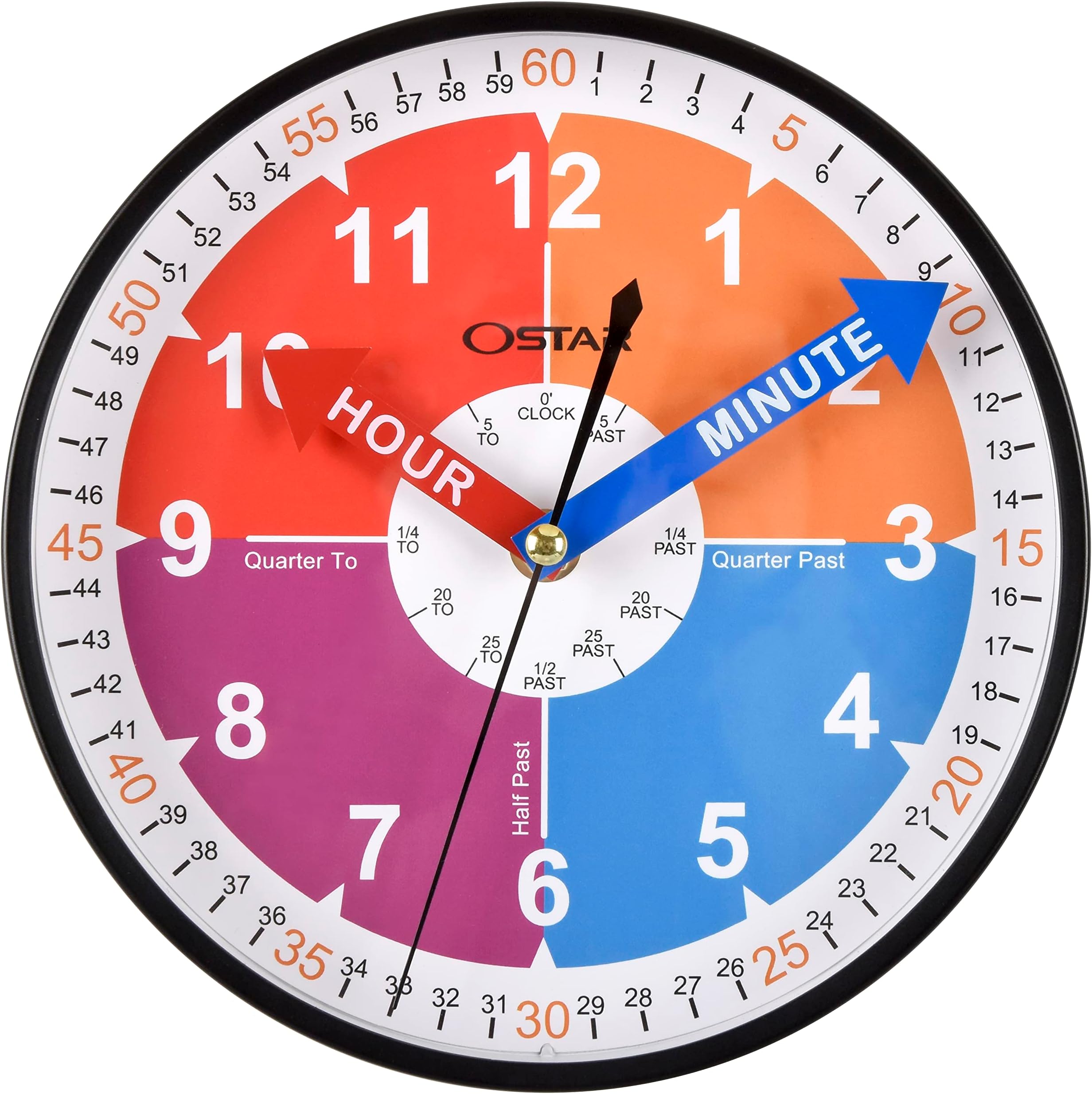 Amazon.com: Unity Henley Children's Learn The Time Wall Clock, 10-Inch ...