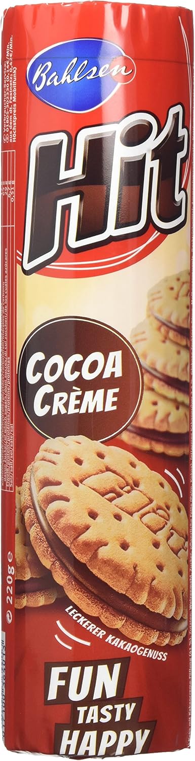 Bahlsen Hit Cocoa Crème Sandwich Biscuits, case of 12 x 220g : Amazon ...