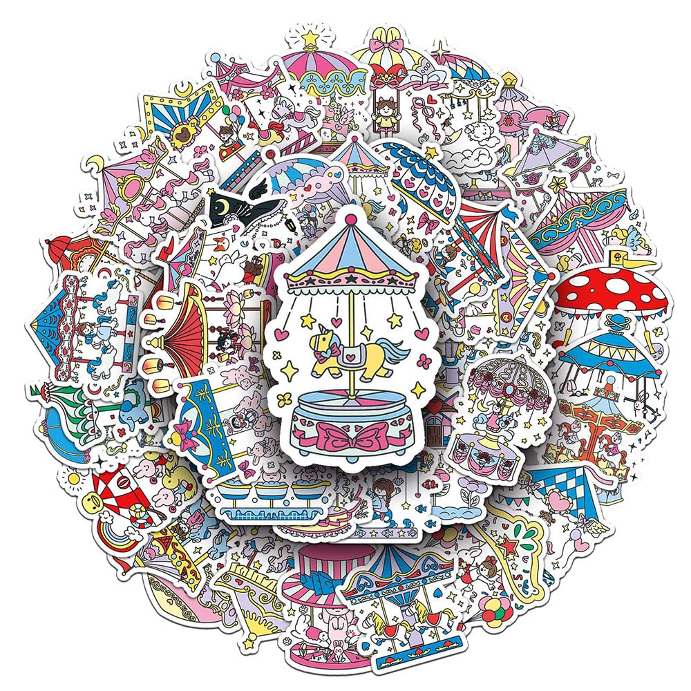 Amazon.com: Carousel Stickers for Kids Teens Girls Boys |50 Pcs ...