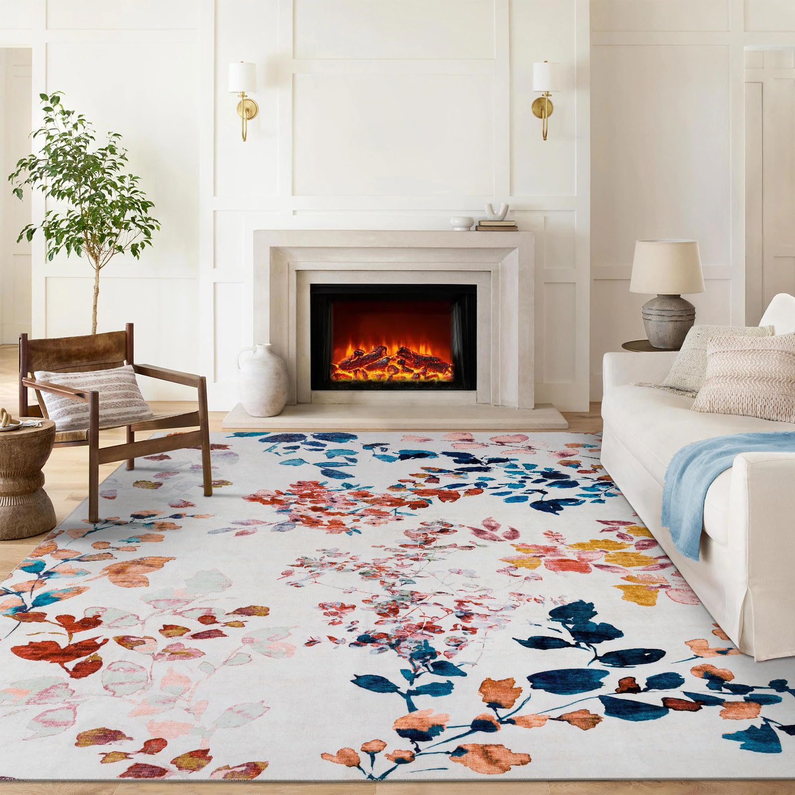 Amazon.com: Fashriend Phyllis Modern Area Rug, 9'×12' Washable Accent ...