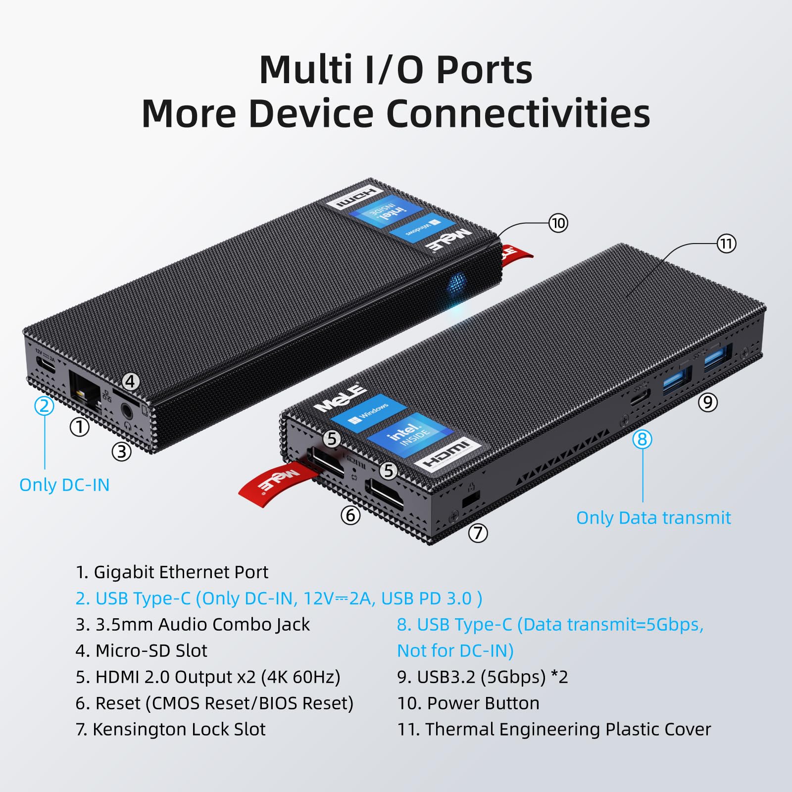 Snapklik.com : PCG02 Pro Fanless Mini PC Stick N5105 8GB/256GB Windows ...