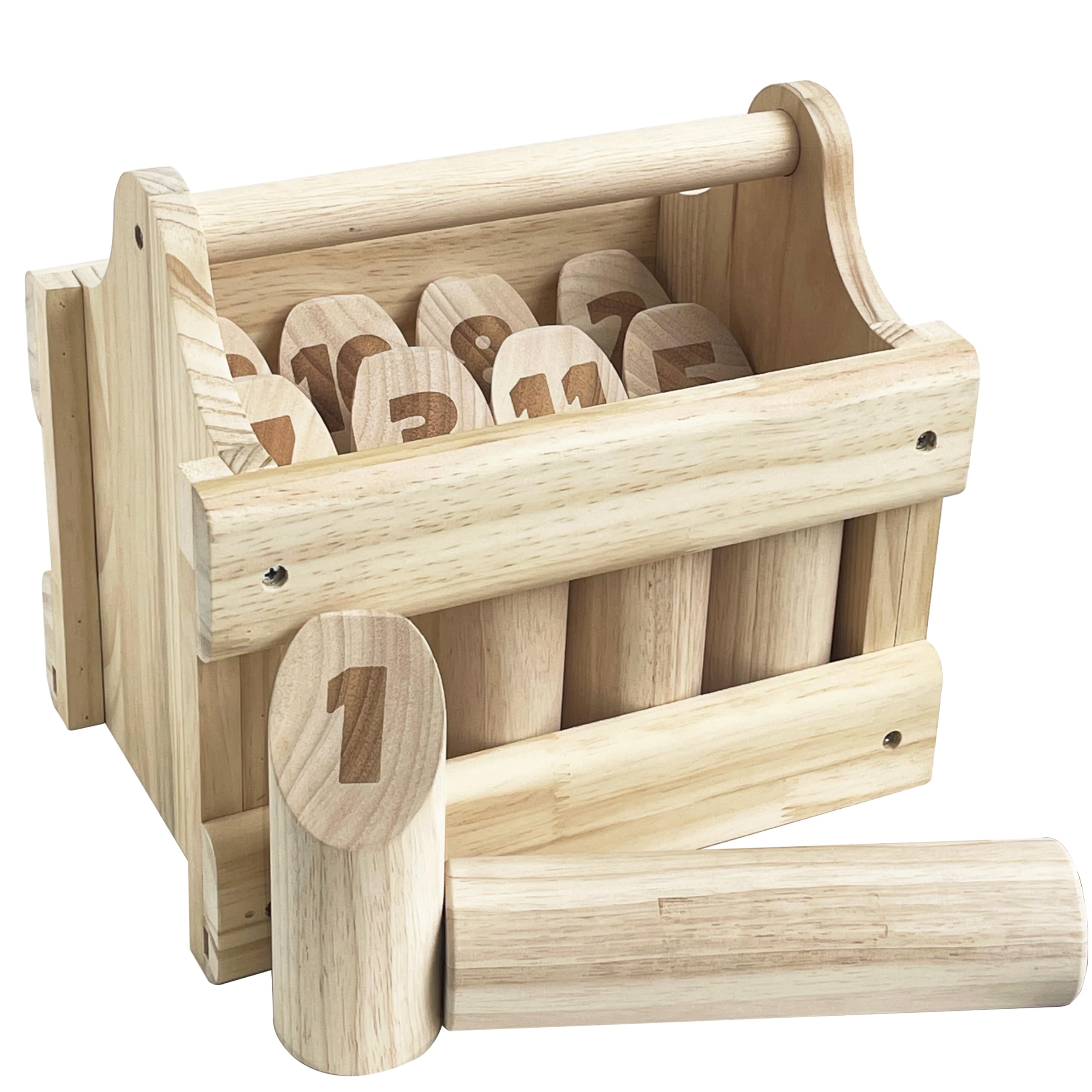 Numbered Block Toss Games Outdoor Wooden Throwing Yard Game Stick ...