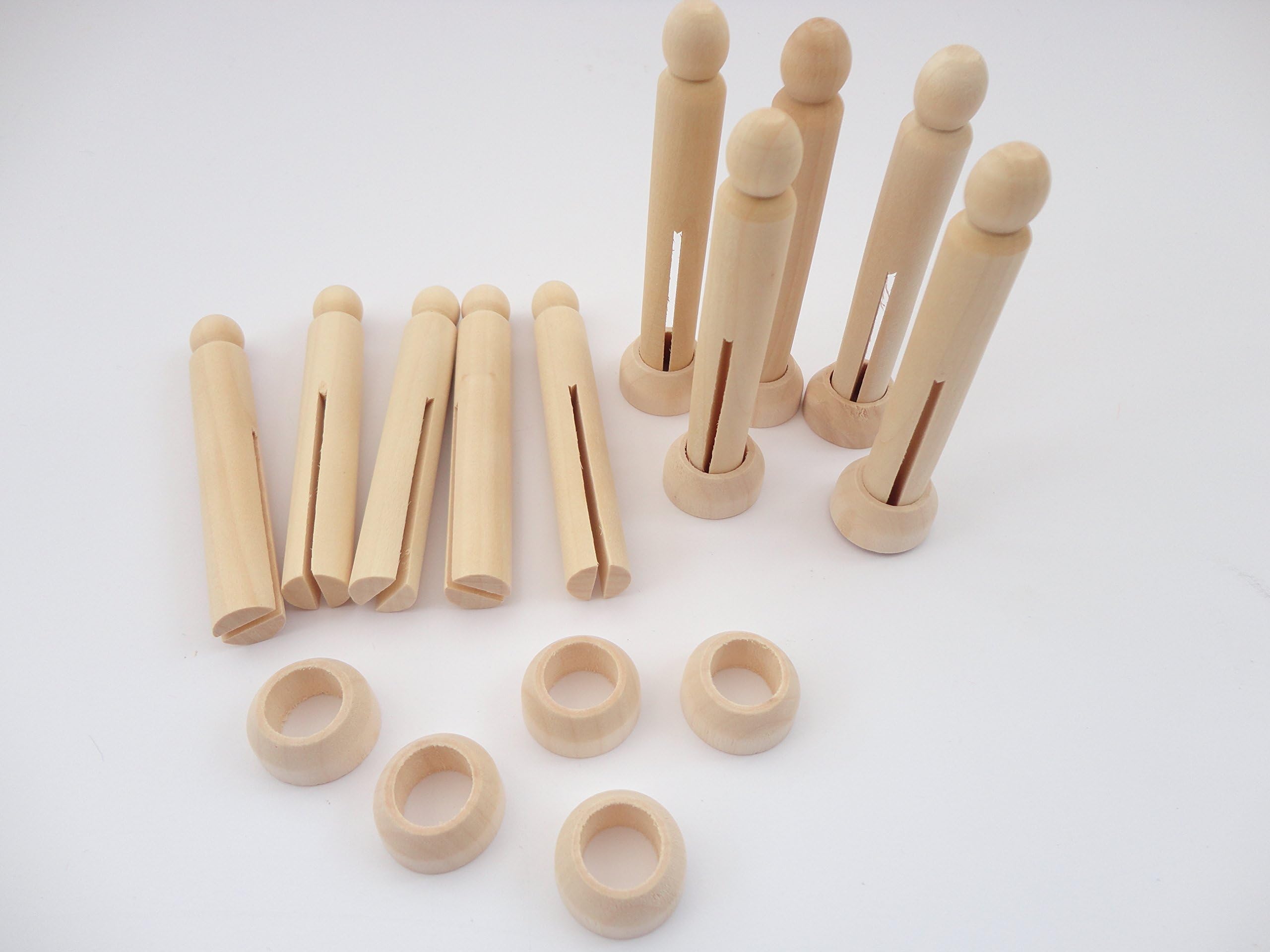 Craft Planet 12-Piece Dolly Pegs, Natural : Amazon.co.uk: Home & Kitchen