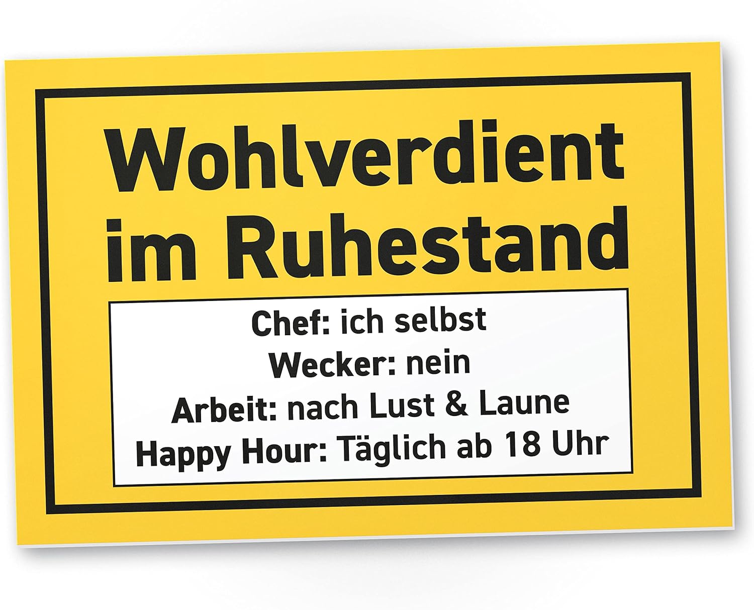 Amazon.de: DankeDir! Wohlverdient im Ruhestand - Schild 30 x 20 cm ...