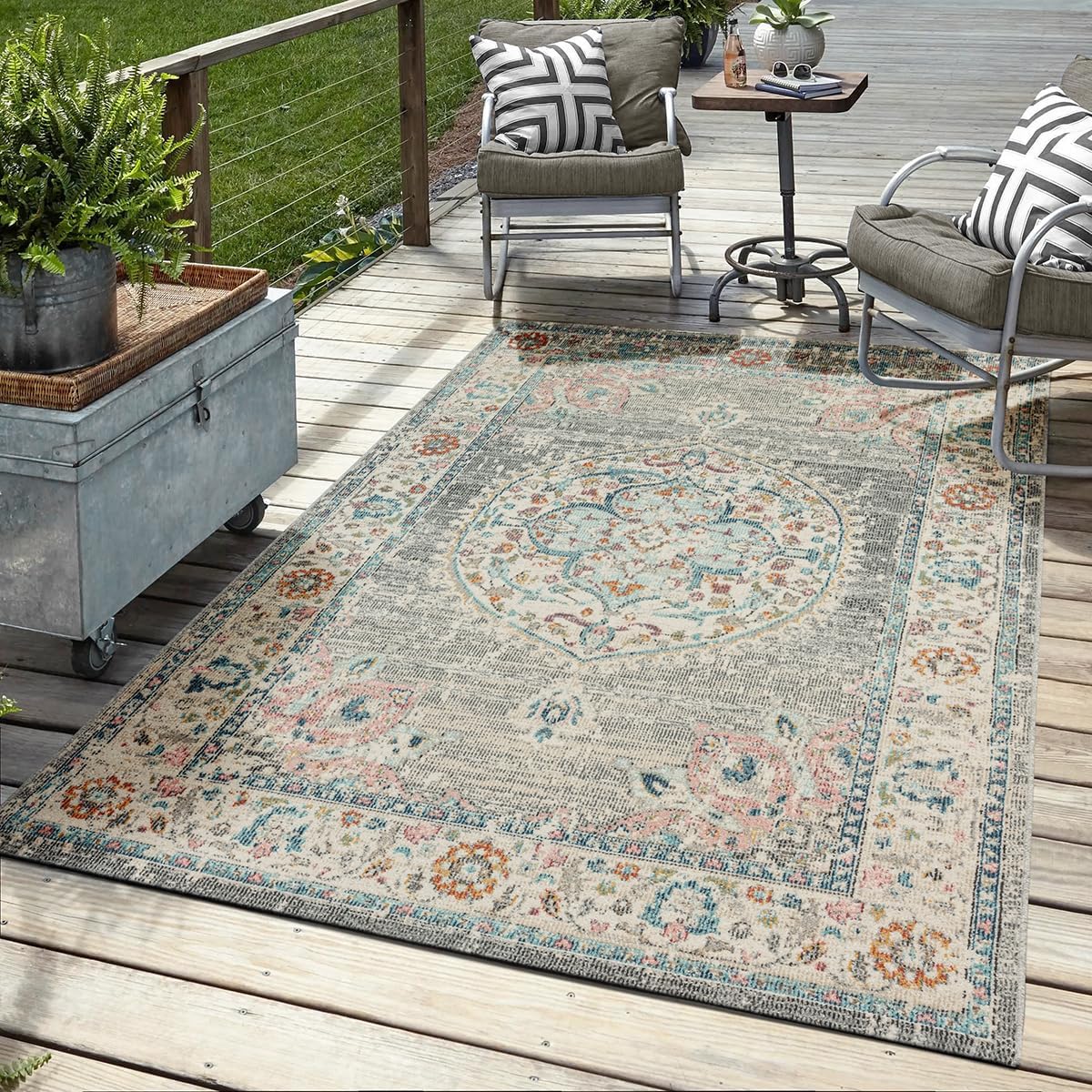 Mia's Bliss Rugs, Robust Outdoor Rug, Modern Design, Weatherproof and ...