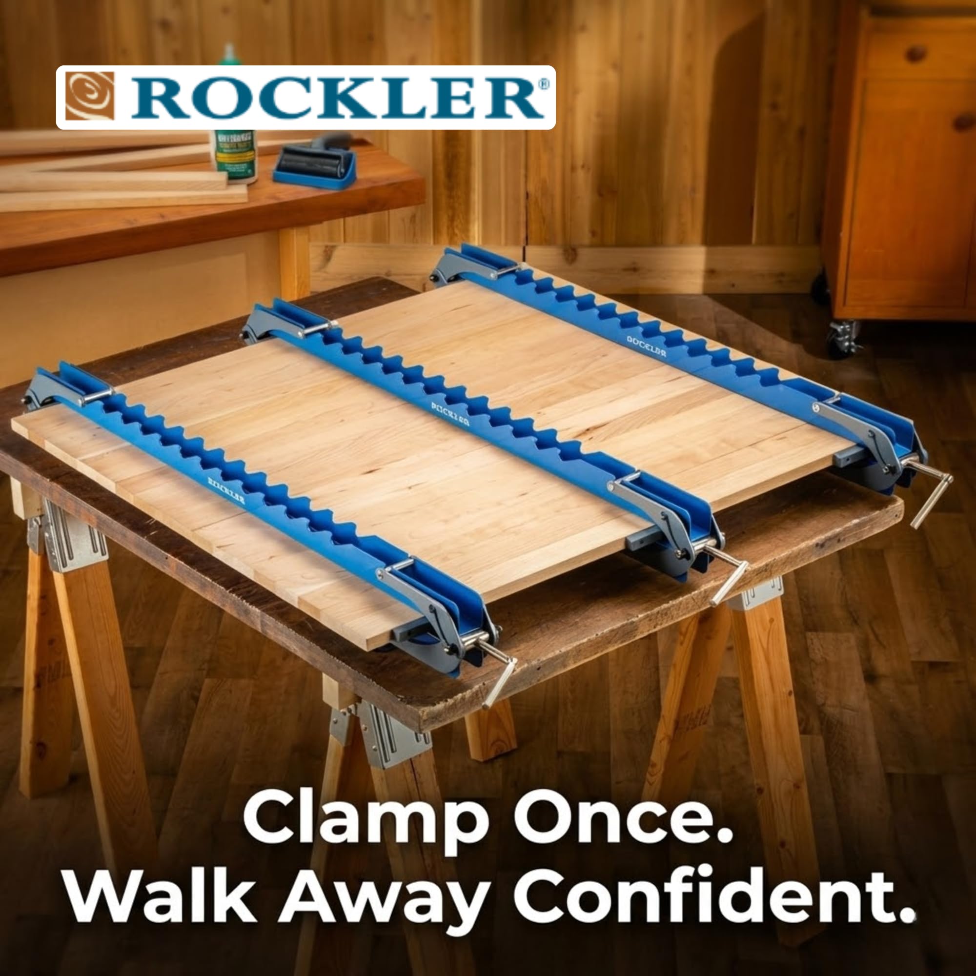 Snapklik.com : Rockler Parallel Clamps, Deluxe Single Panel Clamps w ...