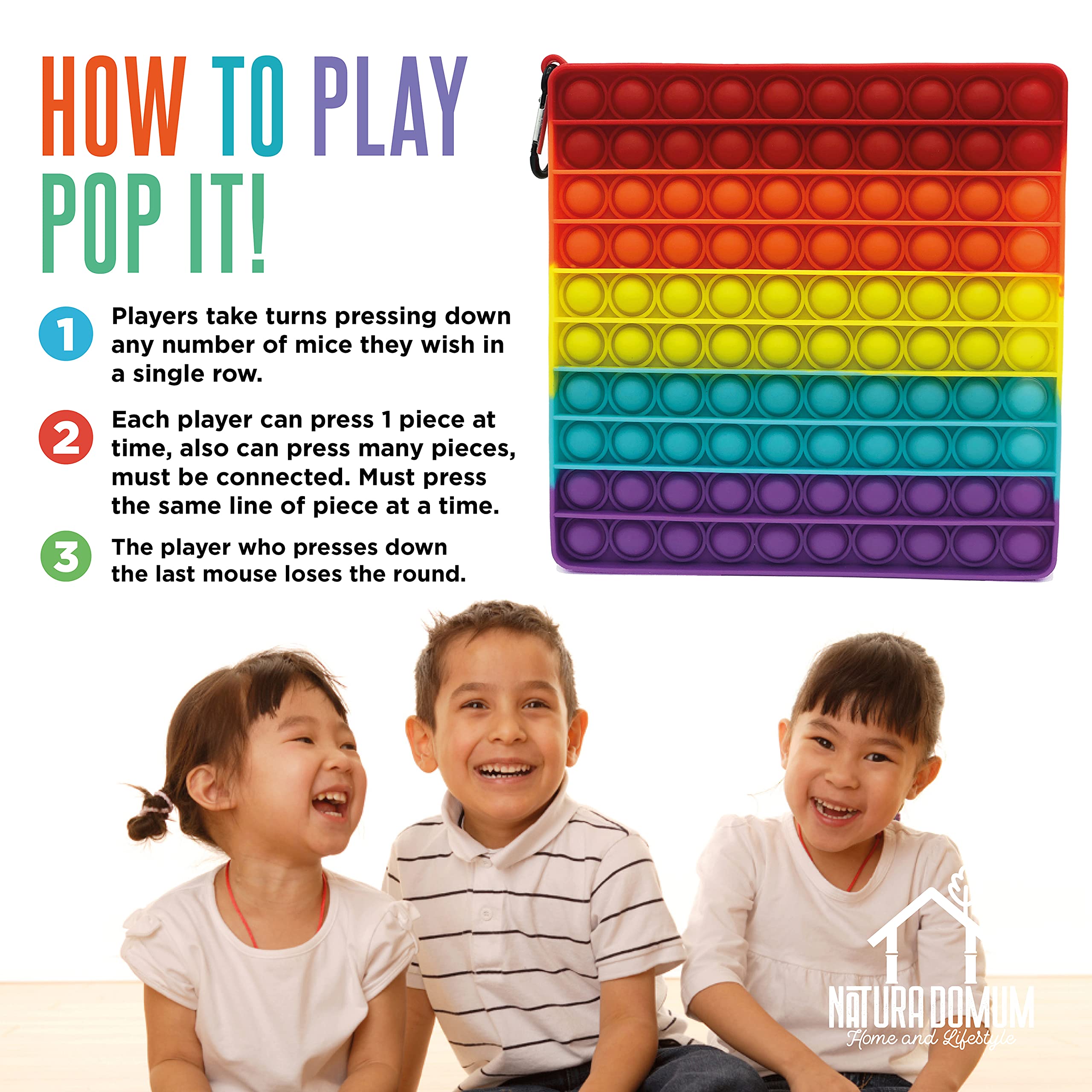 Buy Natura Domum Poppet Fidget Toy, Pineapple Pop It & Giant Pop It ...