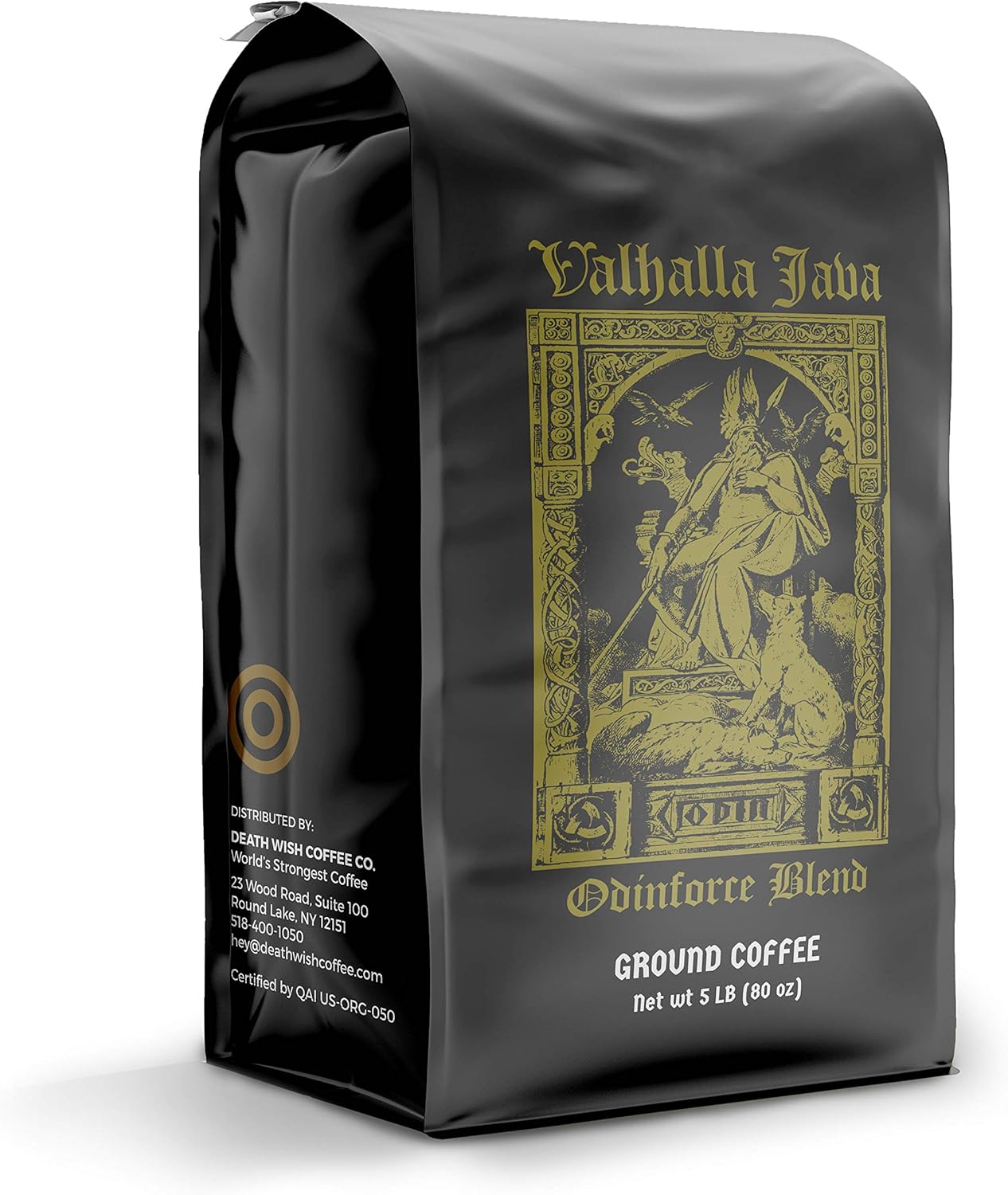 Amazon.com : Death Wish Coffee Valhalla Java Dark Roast Grounds - The ...