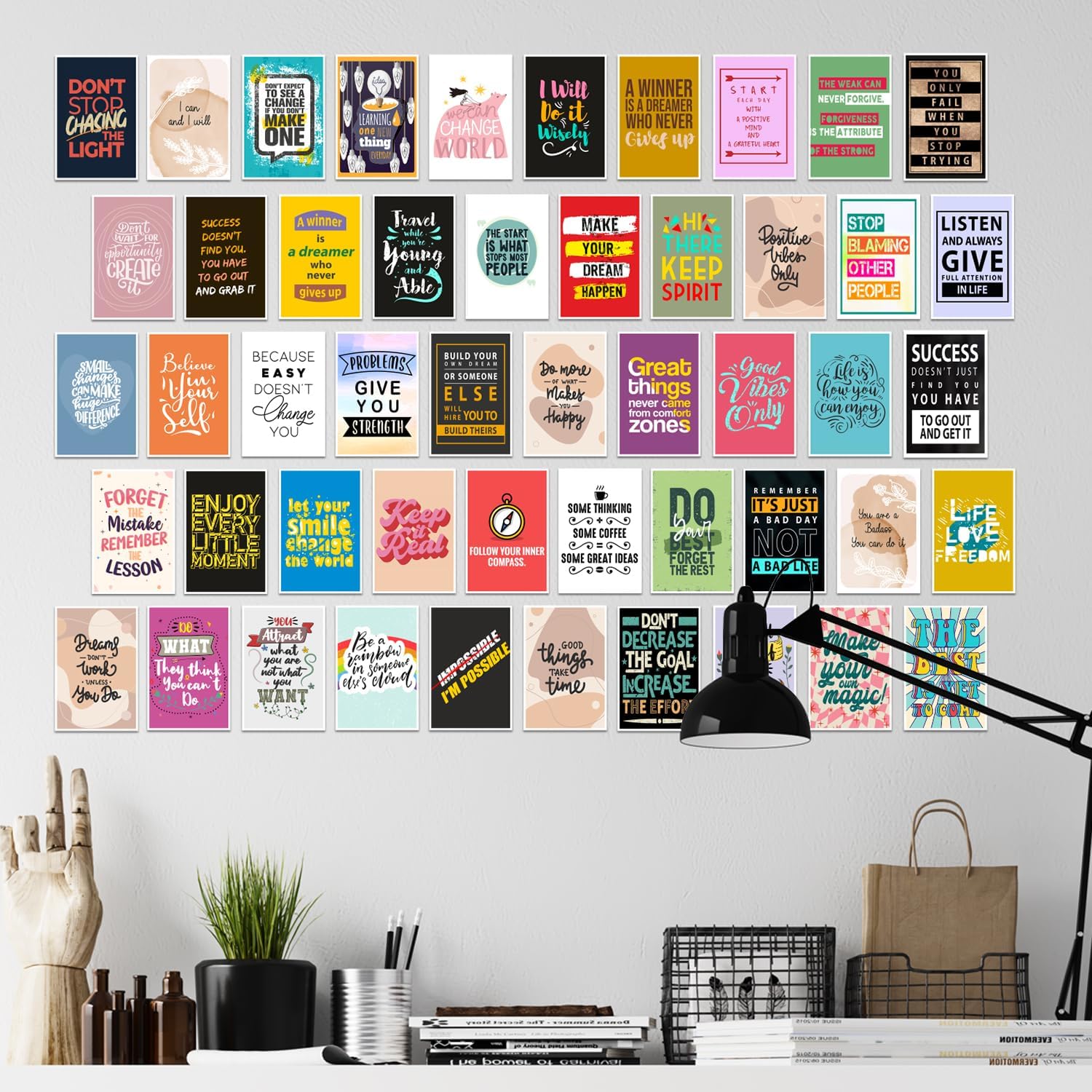 CodersParadise Vintage 54 Pcs Travel Poster For Room Wall Decor, 4x6 In ...