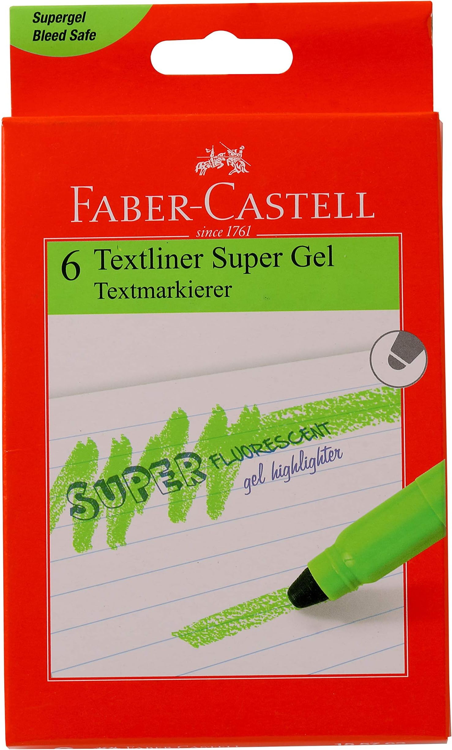 Faber-Castell Gel Textliner - Pack of 6 (Green) : Amazon.in: Office ...