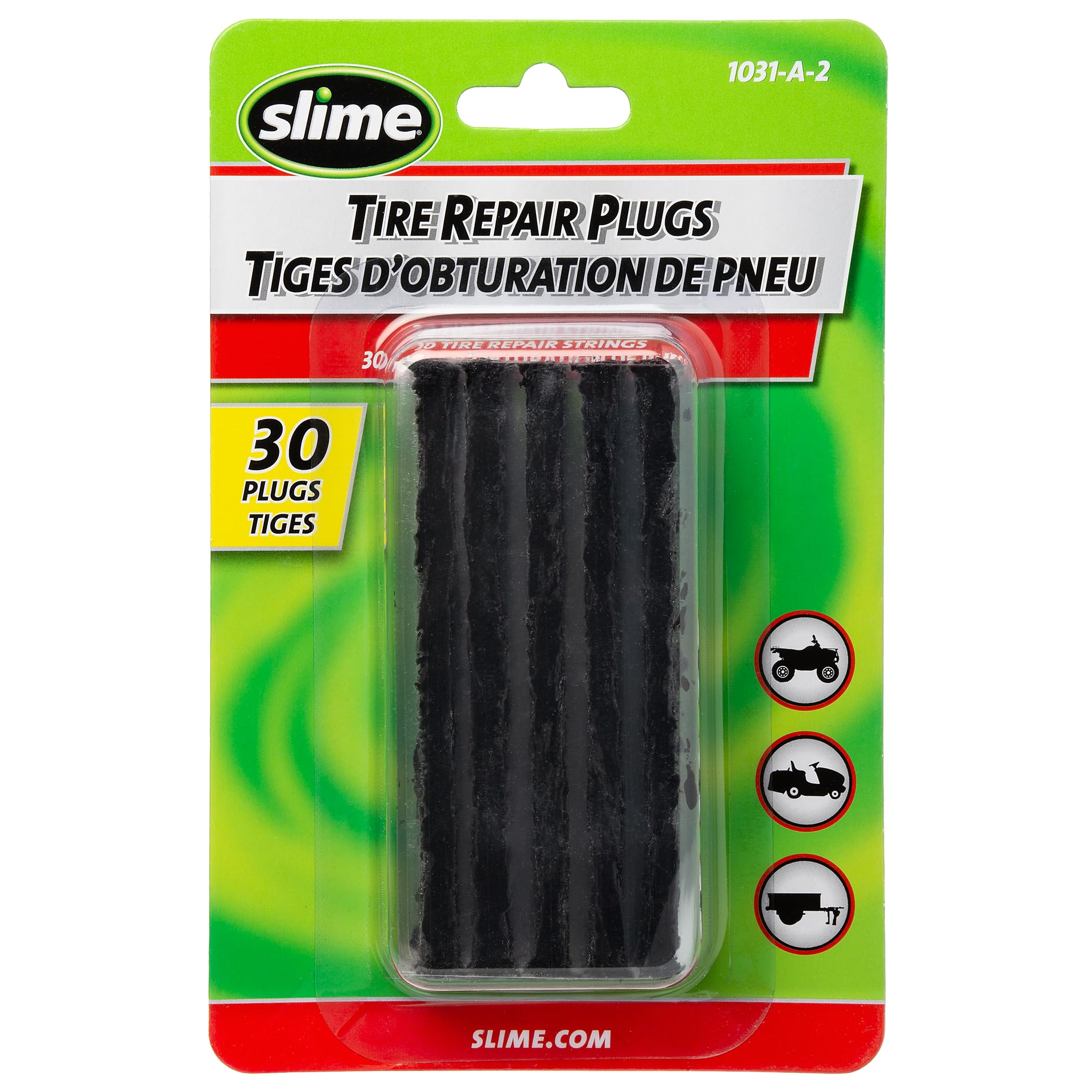 Slime 1031-A-2 Flat Tire Repair Plugs 30-Pack, Tire Repair Tools ...