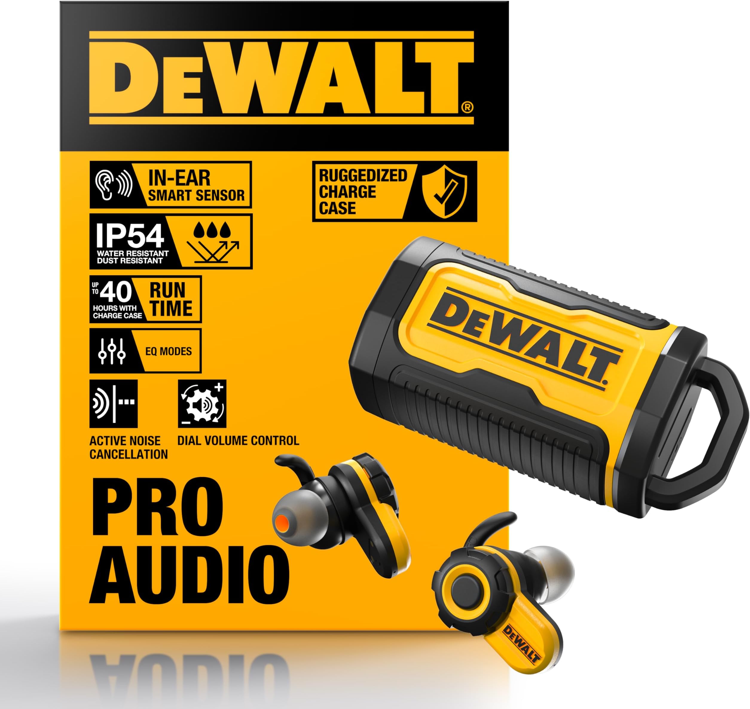 DEWALT - Auriculares inalámbricos Bluetooth Jobsite Pro X2 ANC True con ...