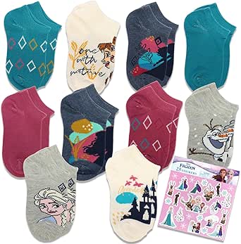 Amazon.com: Frozen Sock Set - Bundle with 10 Pairs of Elsa and Anna ...
