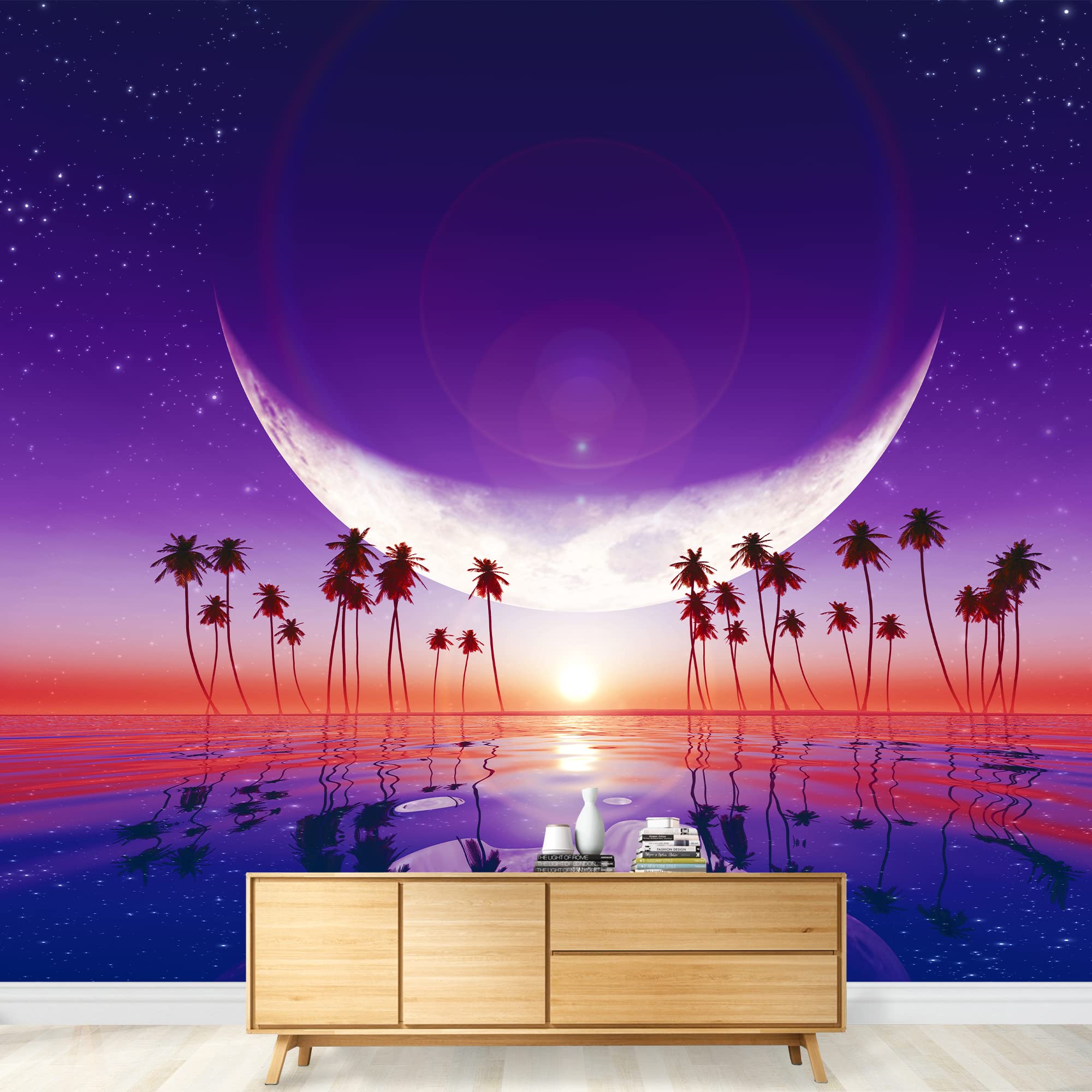 Purple Sunset With Moon Purple Sunset – Main Avenue Galleria
