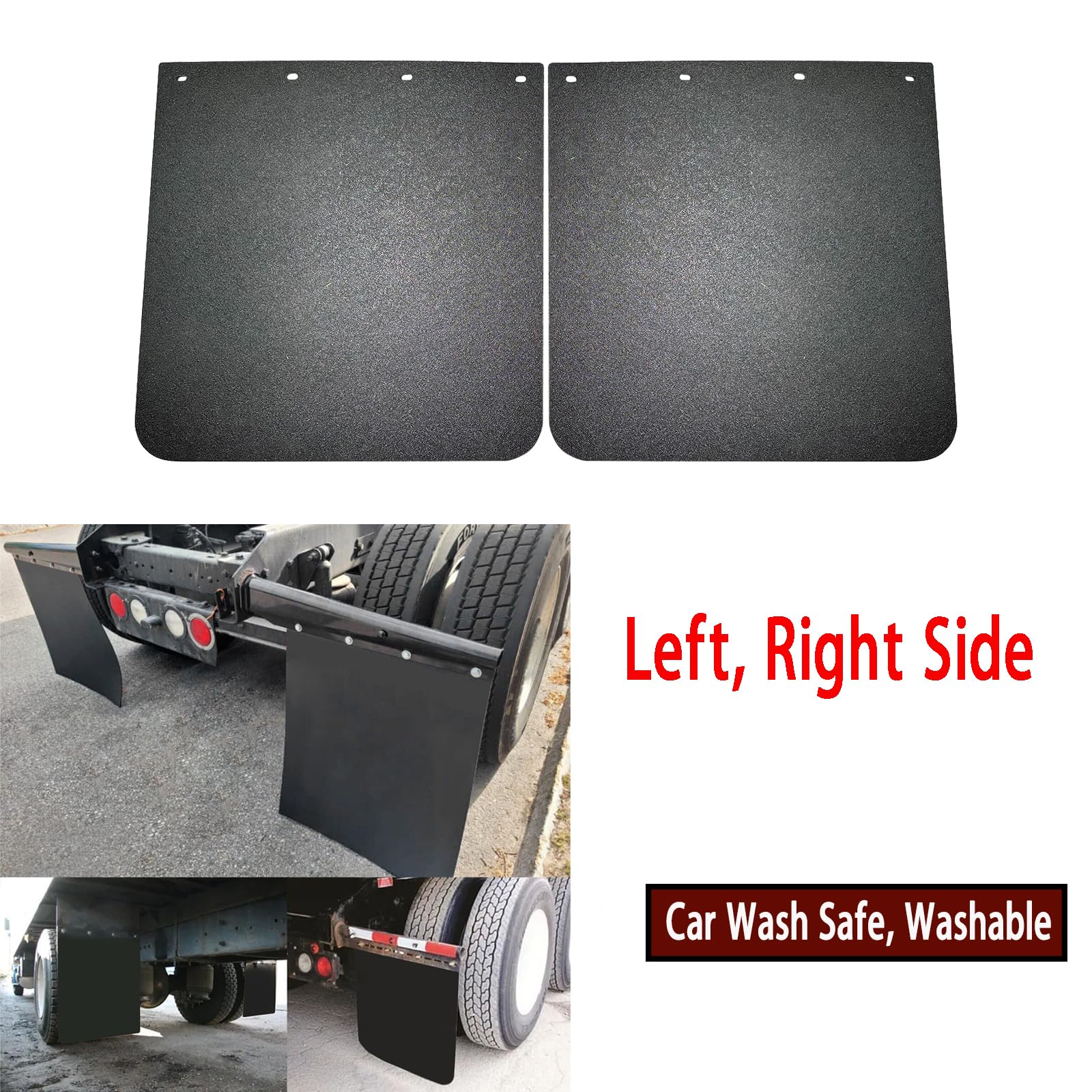 Snapklik.com : Pair Universal 24"x 24" Mud Flaps For Semi Truck Heavy ...