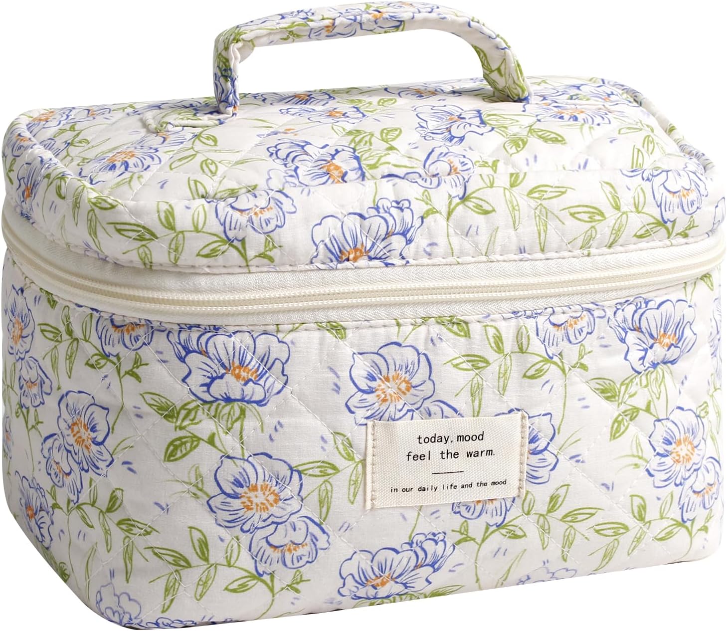 Amazon.com: Dalulu Kawaii Floral Makeup Bag Coquette Aesthetic Cosmetic ...