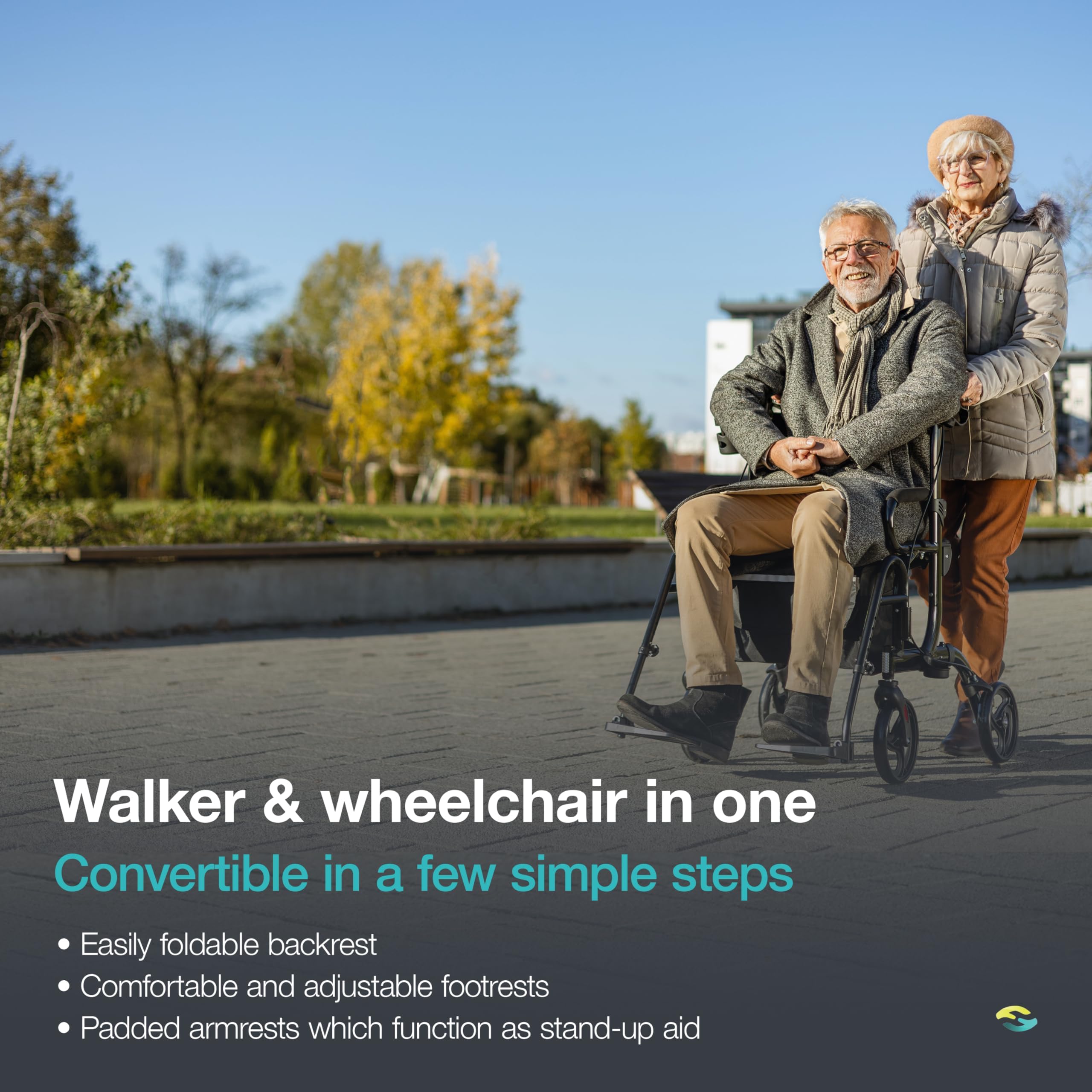 Snapklik.com : Helavo 2 In 1 Walker Wheelchair Combo - Foldable ...