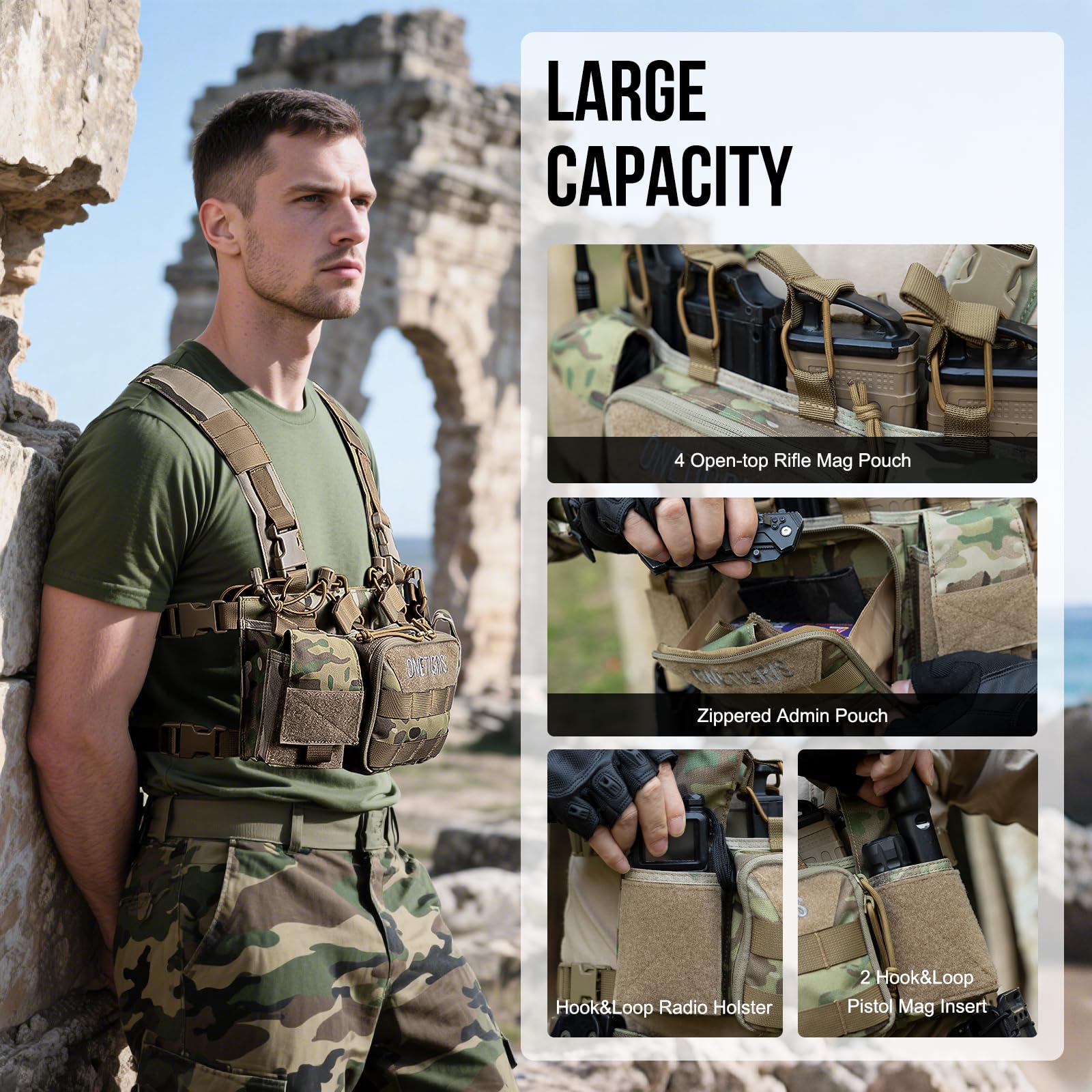 Snapklik.com : OneTigris Vulture Chest Rig, MOLLE Chest Rigs Tactical ...
