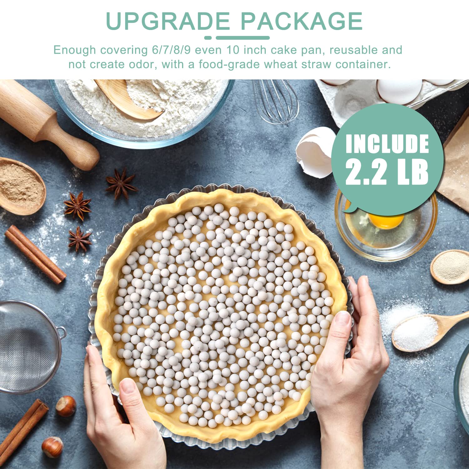 Snapklik.com : 2.2Lb Ceramic Pie Weights Baking Beans Pie Crust ...