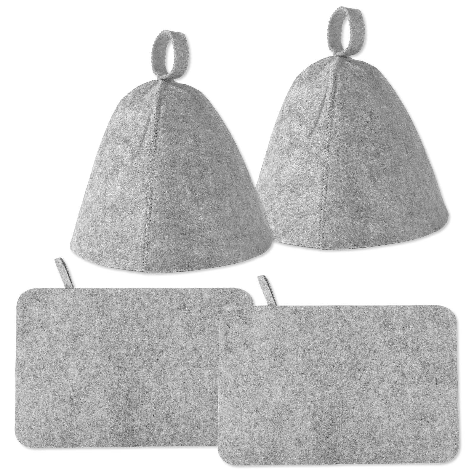 Amazon.com : lasuroa 2pcs Sauna Hats & 2pcs Sauna Mats, High Absorbent ...