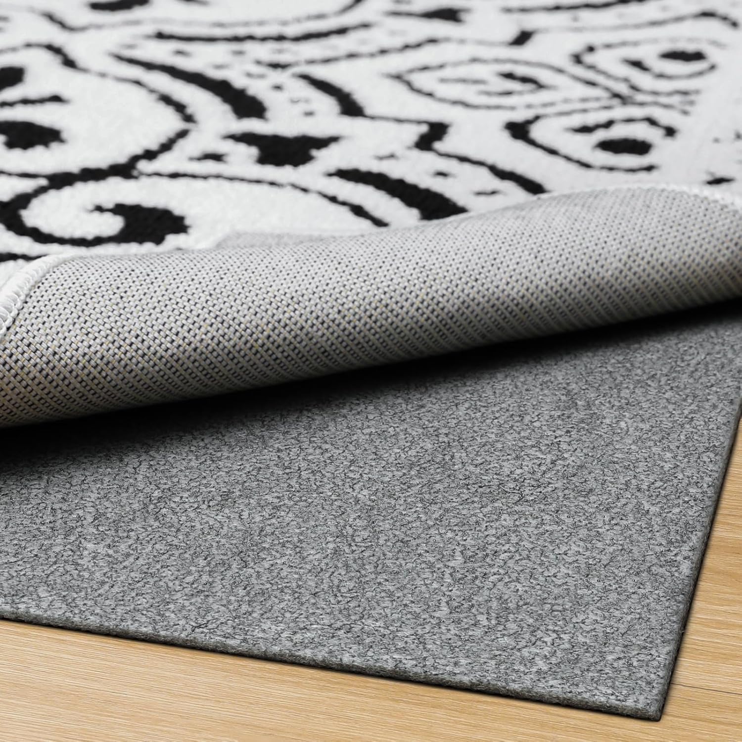 Amazon.com: LINLA Non Slip Rug Pad, 2' x 3', 1/8" Thick Felt and Rubber Protective Padding - Low ...